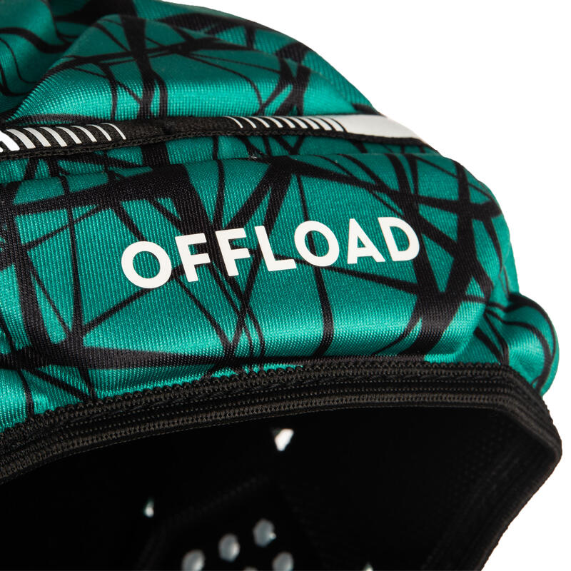 500 Kids' Rugby Scrum Cap - Black/Grey OFFLOAD - Decathlon