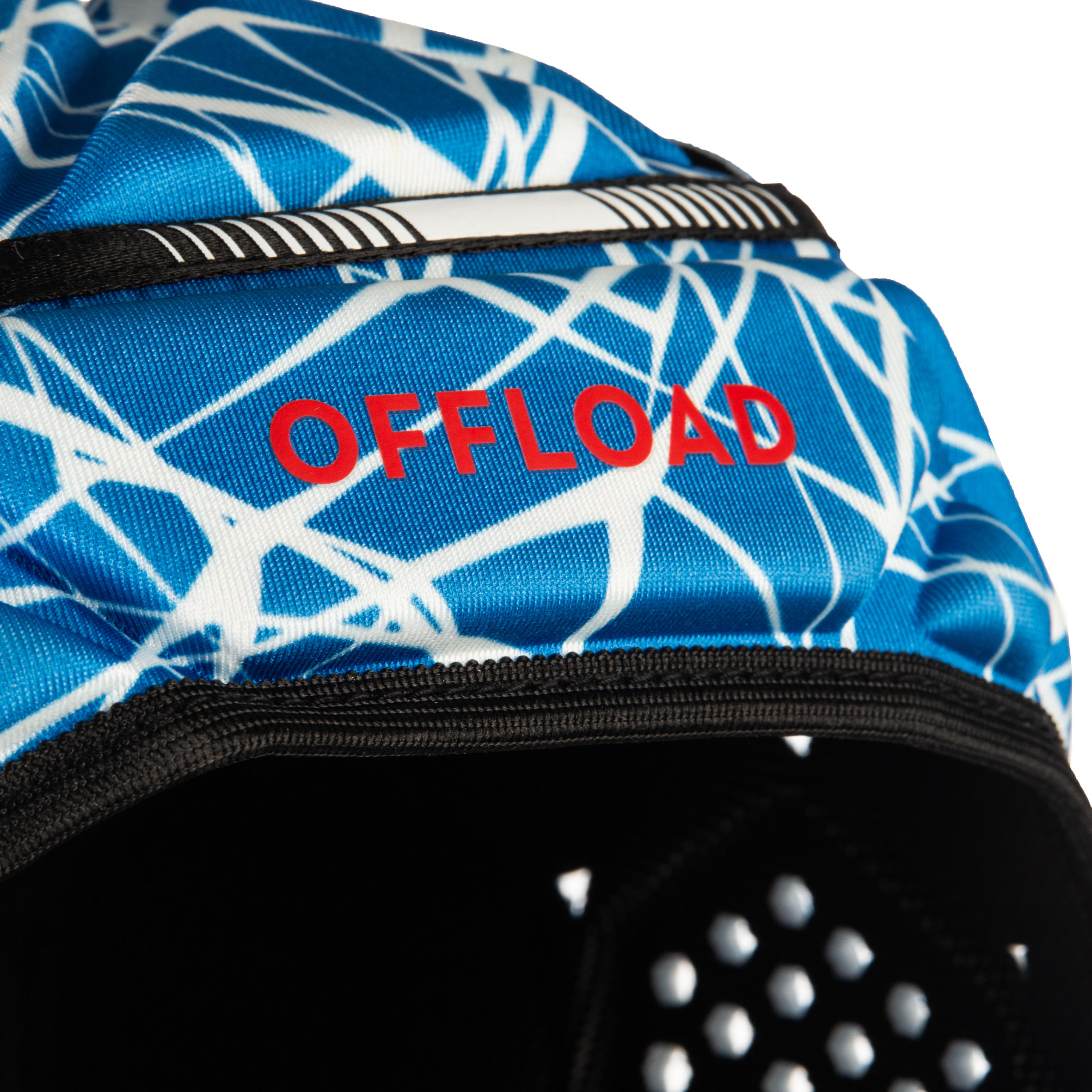 500 Kids' Rugby Scrum Cap - Blue/White