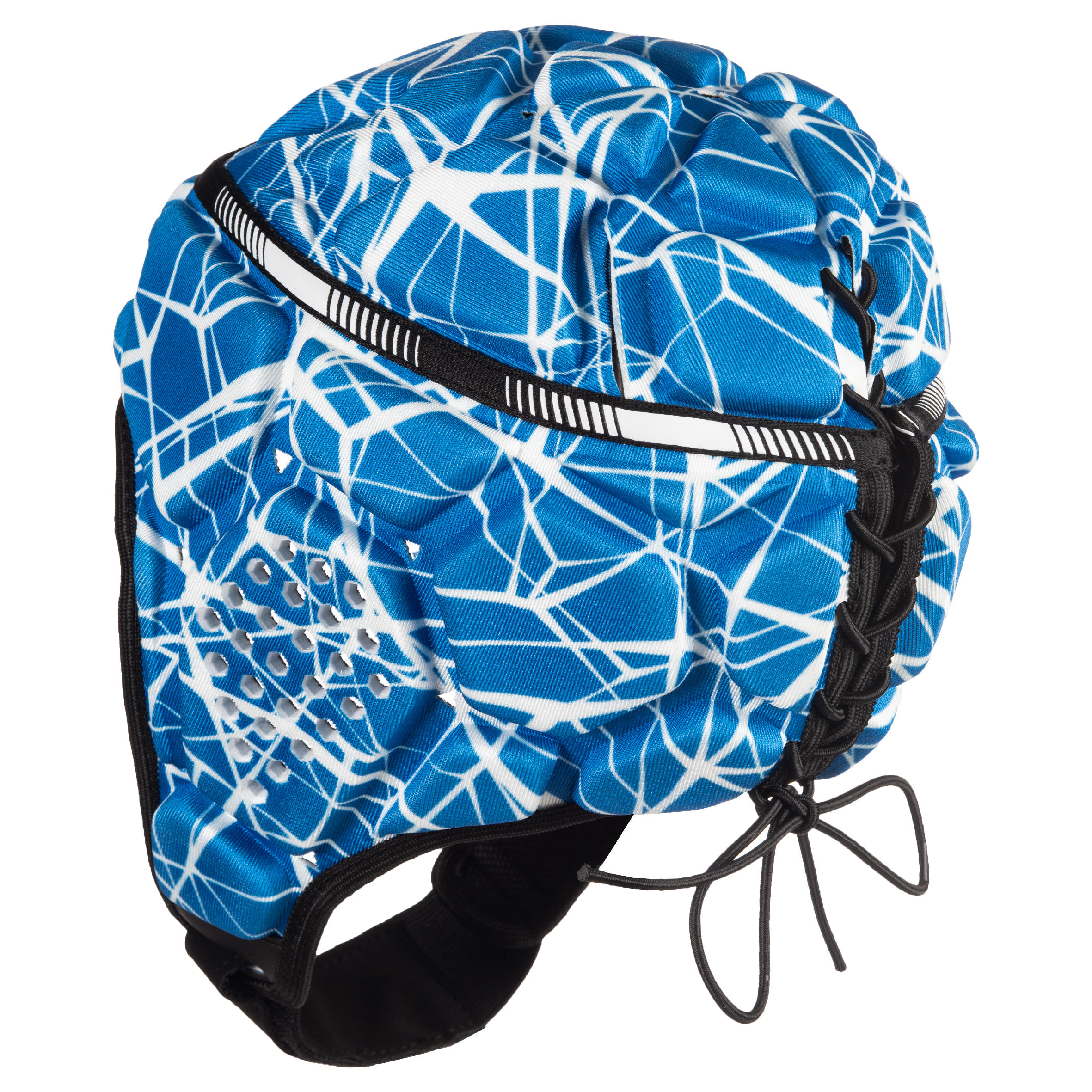 500 Kids' Rugby Scrum Cap - Blue/White