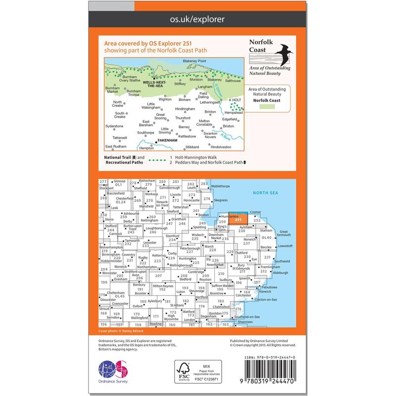 OS Explorer Map - Norfolk Coast Central ORDNANCE SURVEY - Decathlon