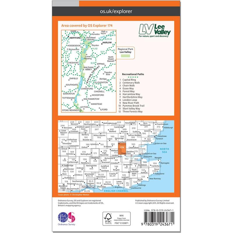 OS Explorer Map - Epping Forest & Lee Valley ORDNANCE SURVEY - Decathlon