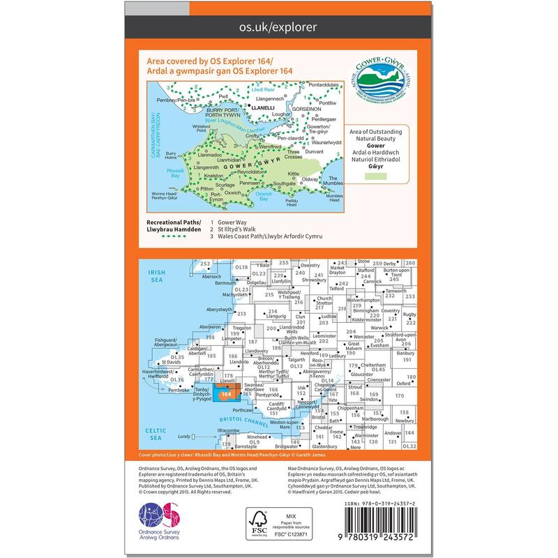 OS Explorer Map - Gower/Gwyr ORDNANCE SURVEY - Decathlon