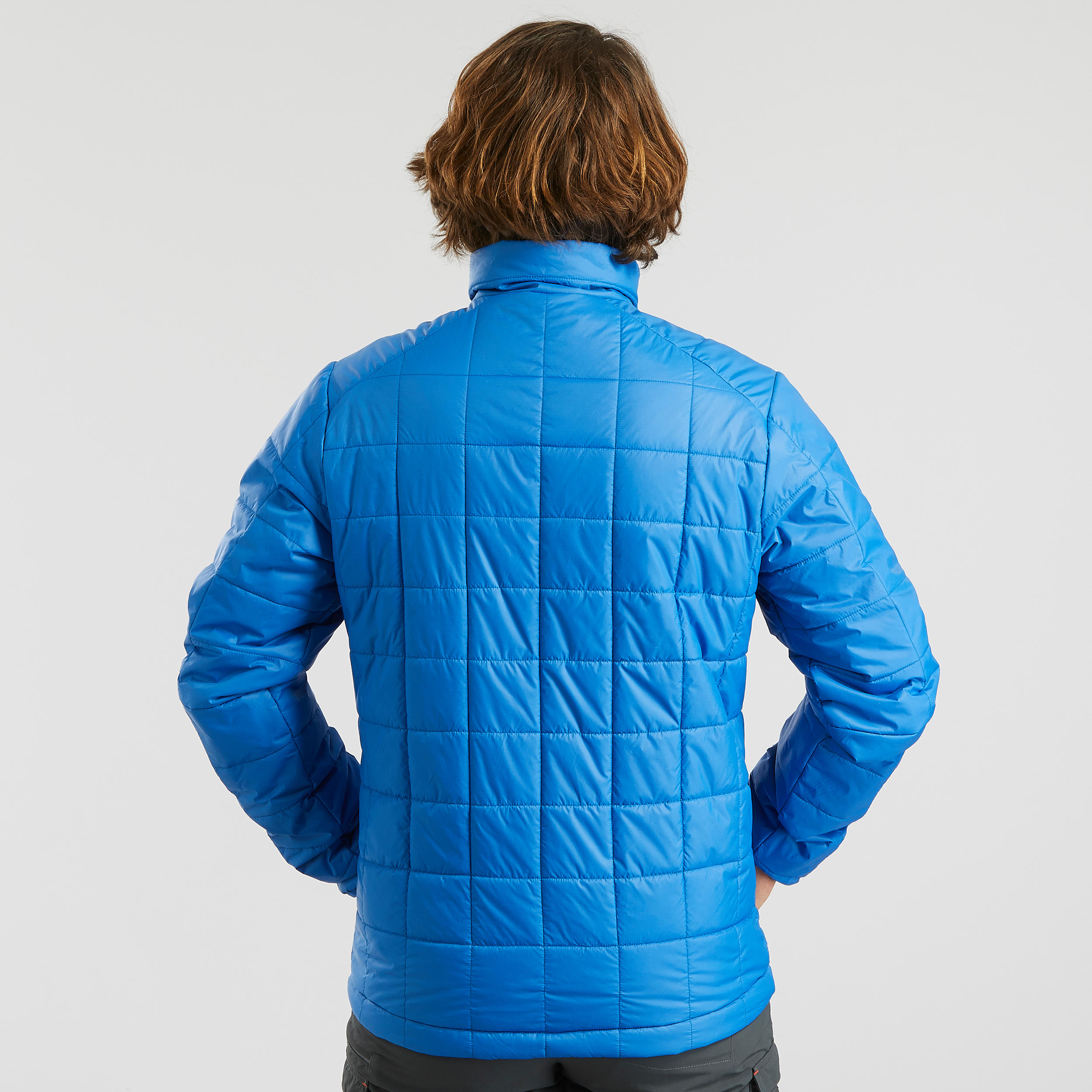 Men's Mountain Trekking Padded Jacket Trek 100 - blue - Decathlon