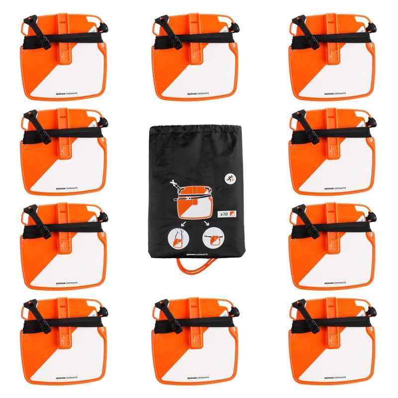 PACK OF 10 ORIENTEERING CONTROL POINTS WITH BUILT-IN PUNCH HOLE - Decathlon