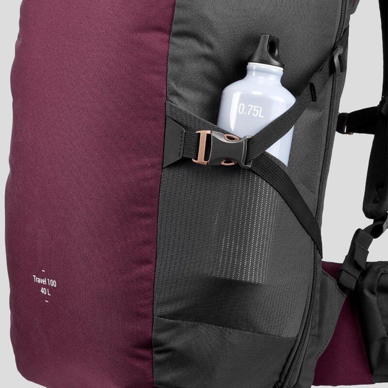 Travel Trekking 40L Backpack Cabin Travel 100 FORCLAZ - Decathlon