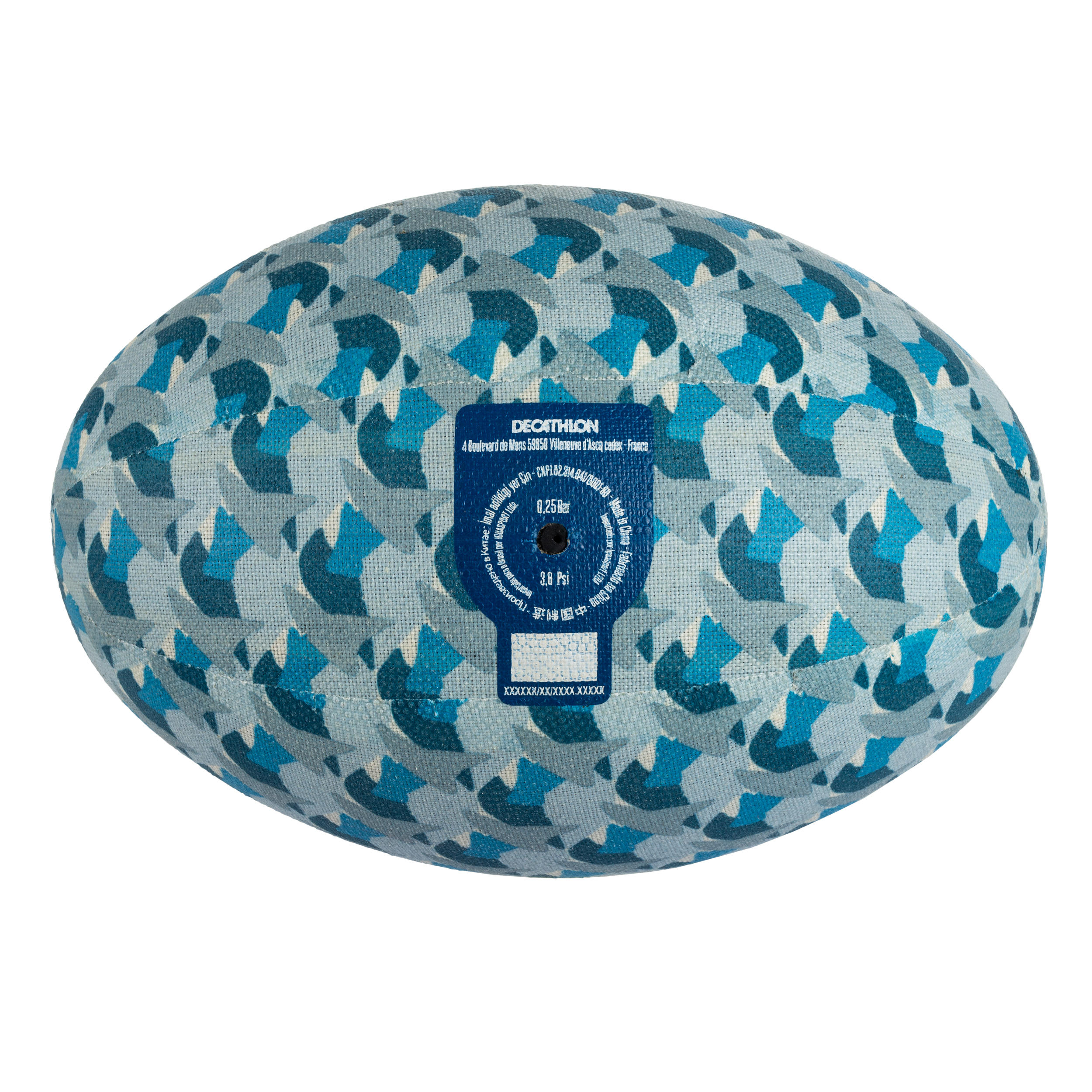 Recreational Fabric Rugby Ball Size 3 100 - Blue - Decathlon