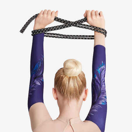 3-Metre Rhythmic Gymnastics Rope - Black Glitter - Decathlon
