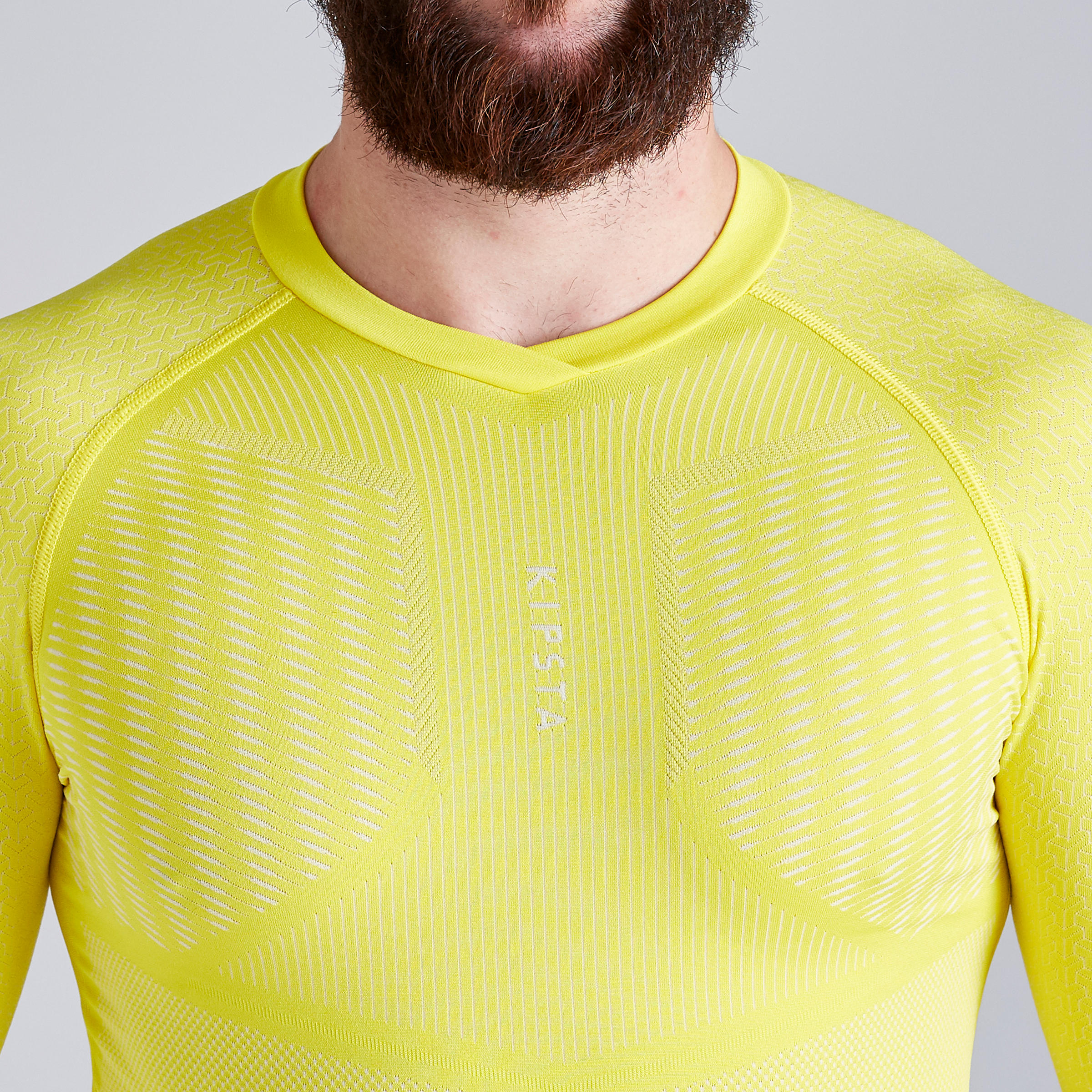 Adult breathable football base layer, yellow KIPSTA | Decathlon