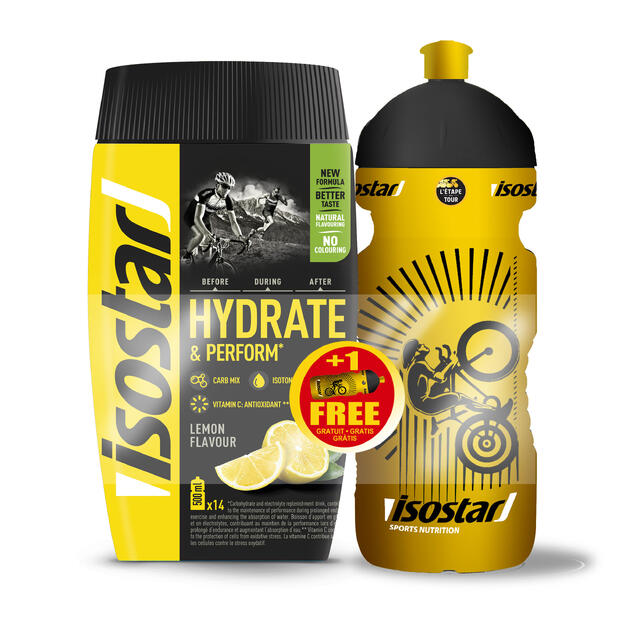 H&P ISOTONIC DRINK LEMON 560G + 1 FREE BOTTLE ISOSTAR | Decathlon