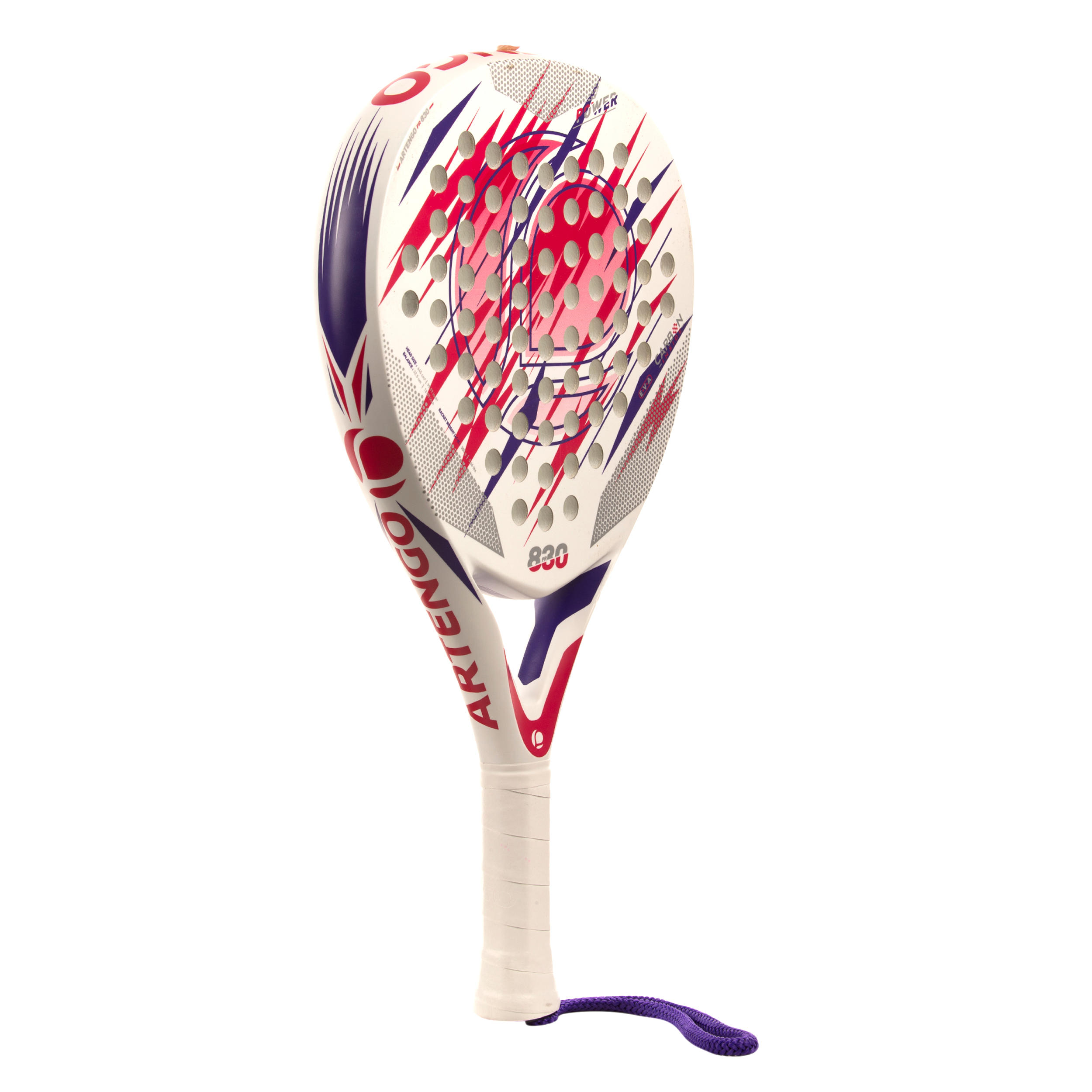 PR830 Power Padel Racket - White / Pink - Decathlon