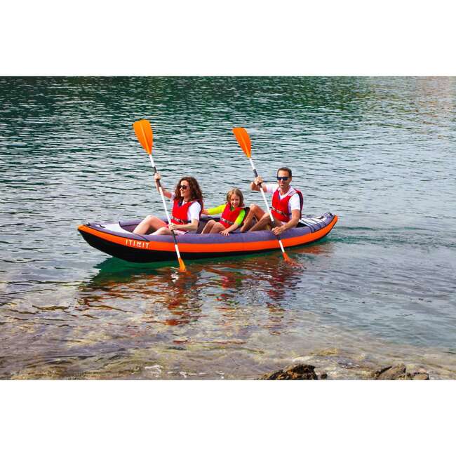 Itiwit 3 Person Inflatable Kayak Orange Decathlon