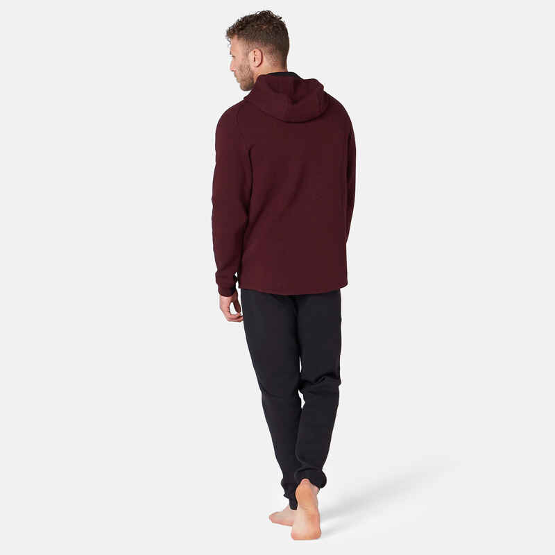 530 Spacer Hooded Pilates & Gentle Gym Jacket - Mottled Burgundy ...