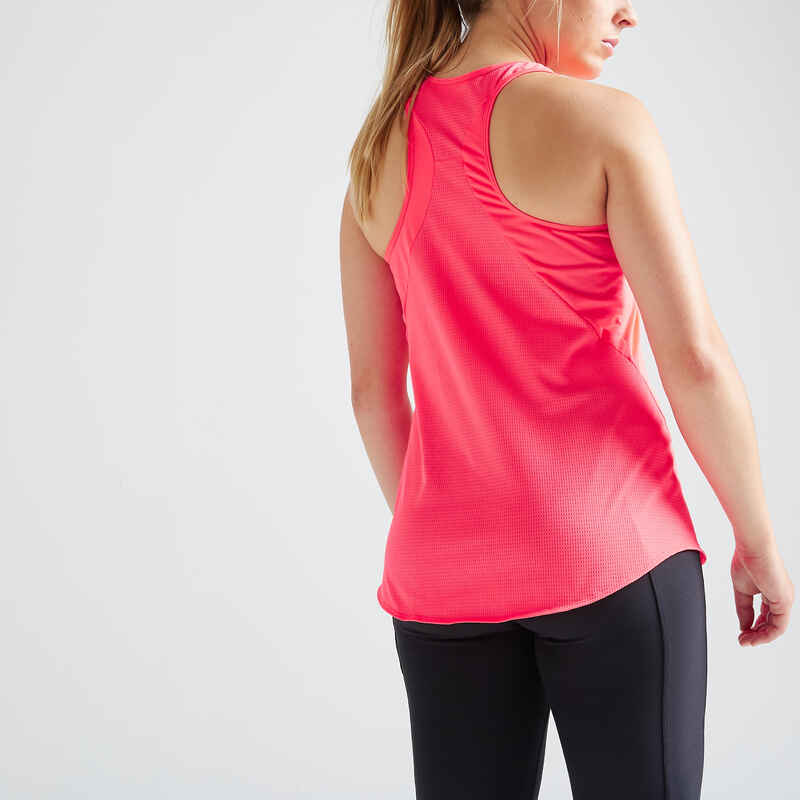 Majica bez rukava FTA 120 za fitness ženska ružičasta - Decathlon