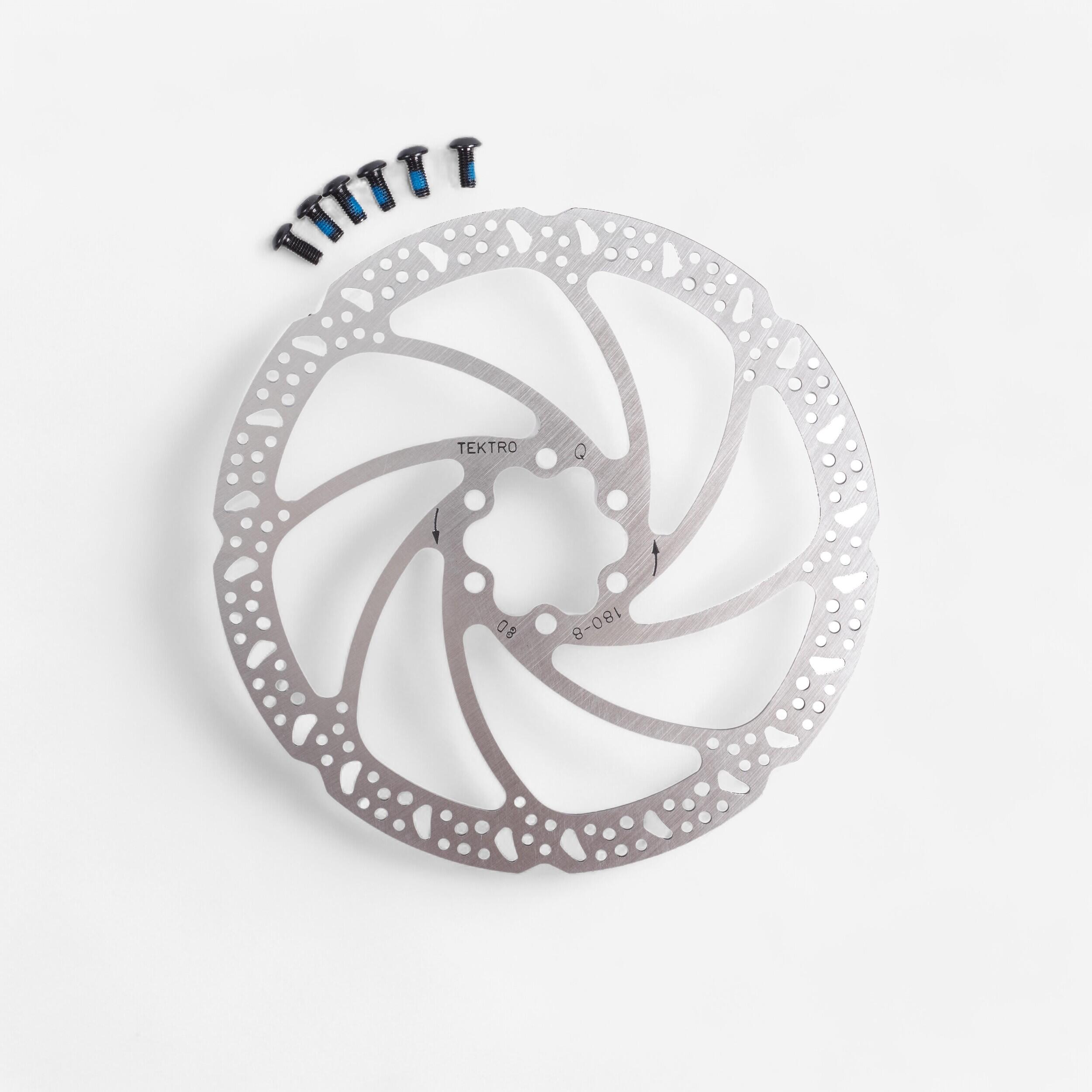 180 mm Brake Rotor - Tektro TR-8 6-Bolt - Tektro - Decathlon