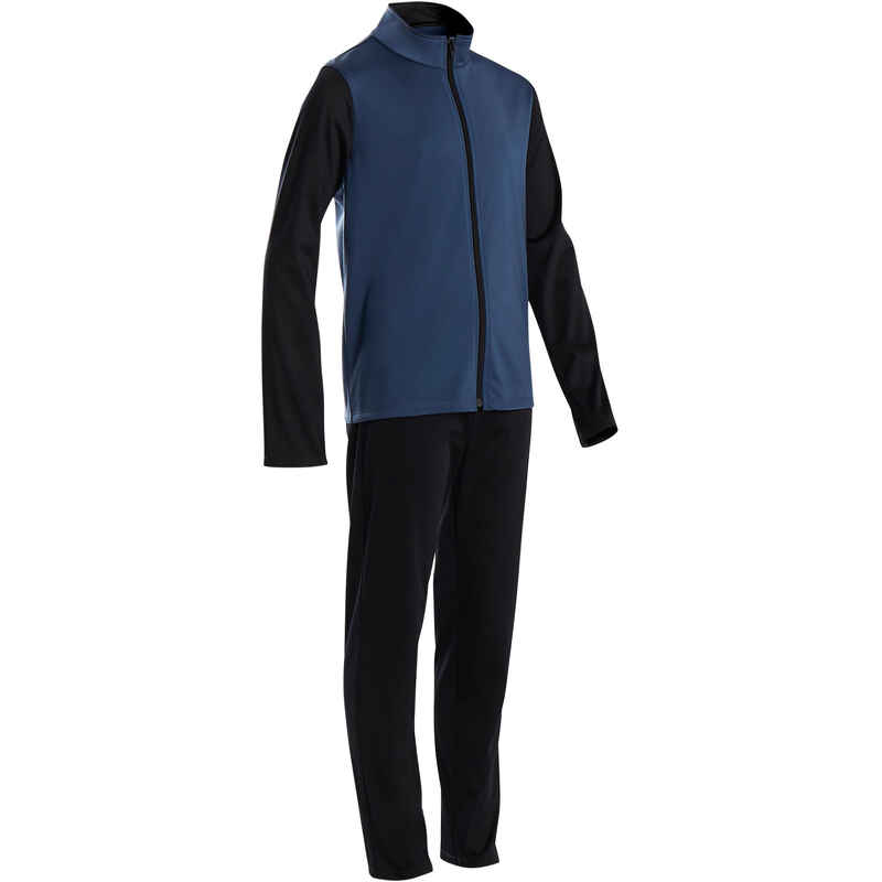 Boys' Warm Breathable Synthetic Gym Tracksuit Gym'y S500 - Grey - Decathlon