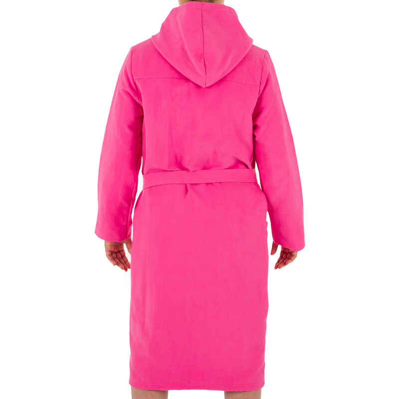 Women's Compact Microfibre Pool Bathrobe - Pink - Decathlon