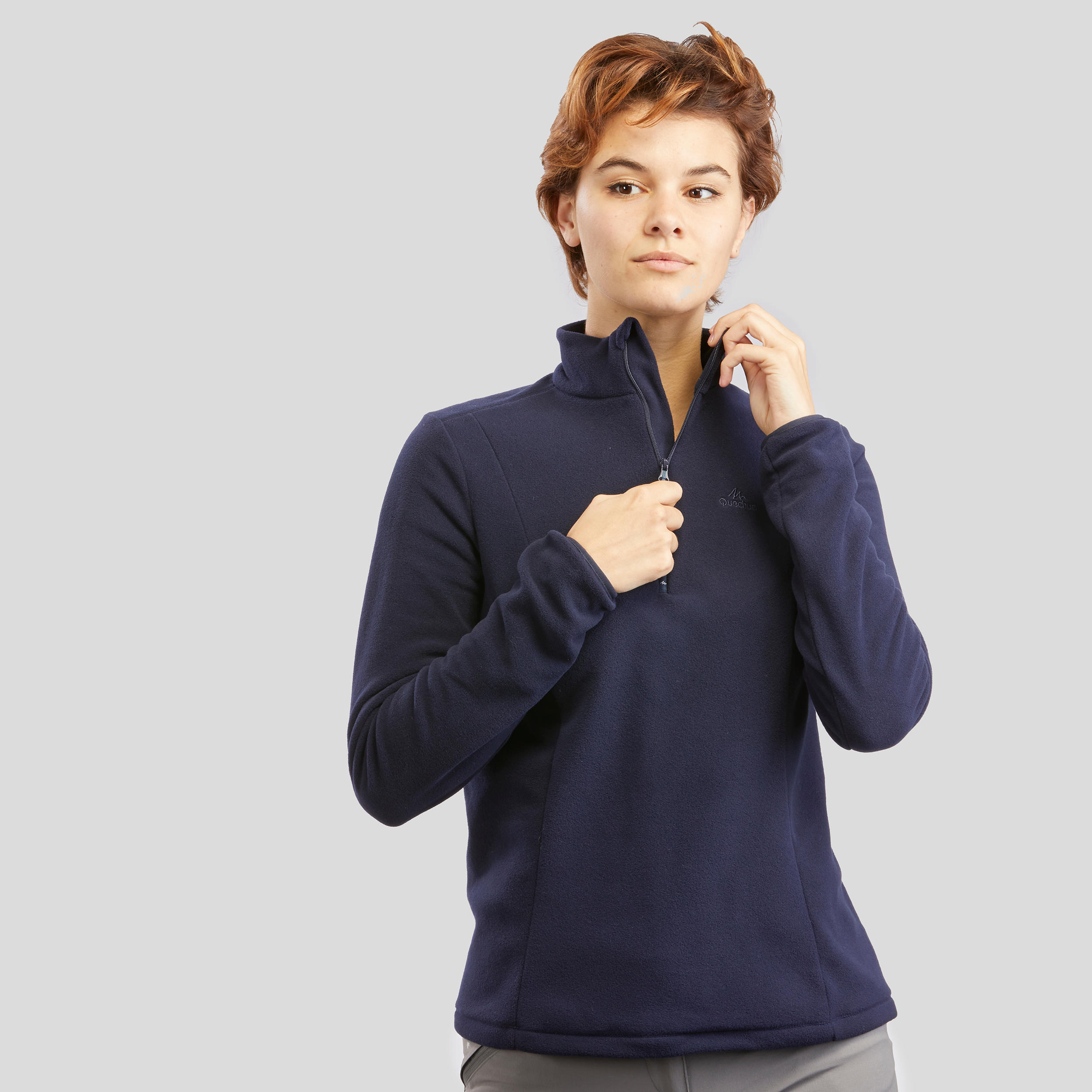 MH100 Women's Mountain Hiking Fleece - Navy - Decathlon