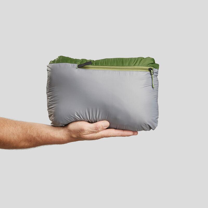 Doudoune de trek synthétique à capuche homme, MT100 - 5°C vert FORCLAZ ...