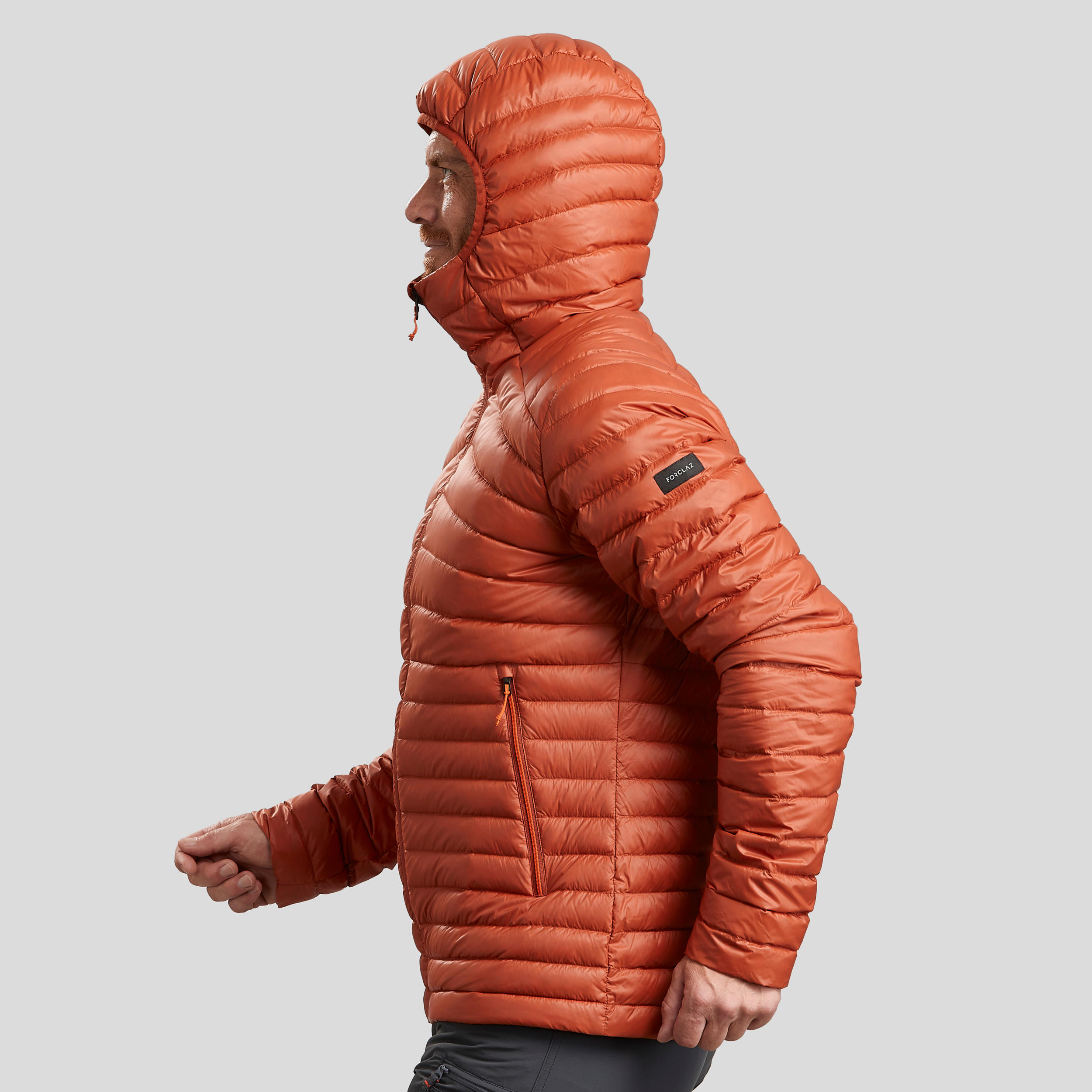 Men’s Down Winter Jacket – MT 100 Orange - Dark sepia - Forclaz - Decathlon