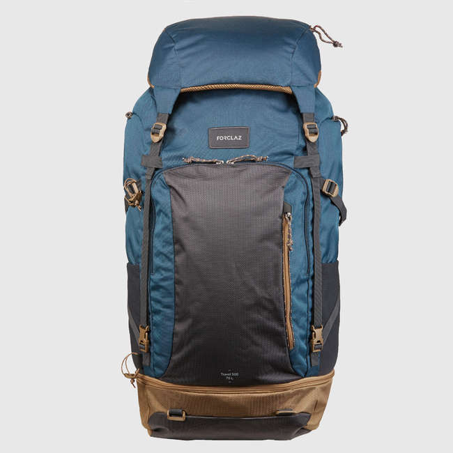 FORCLAZ Travel 500 70L Men's Rucksack - Blue | Decathlon