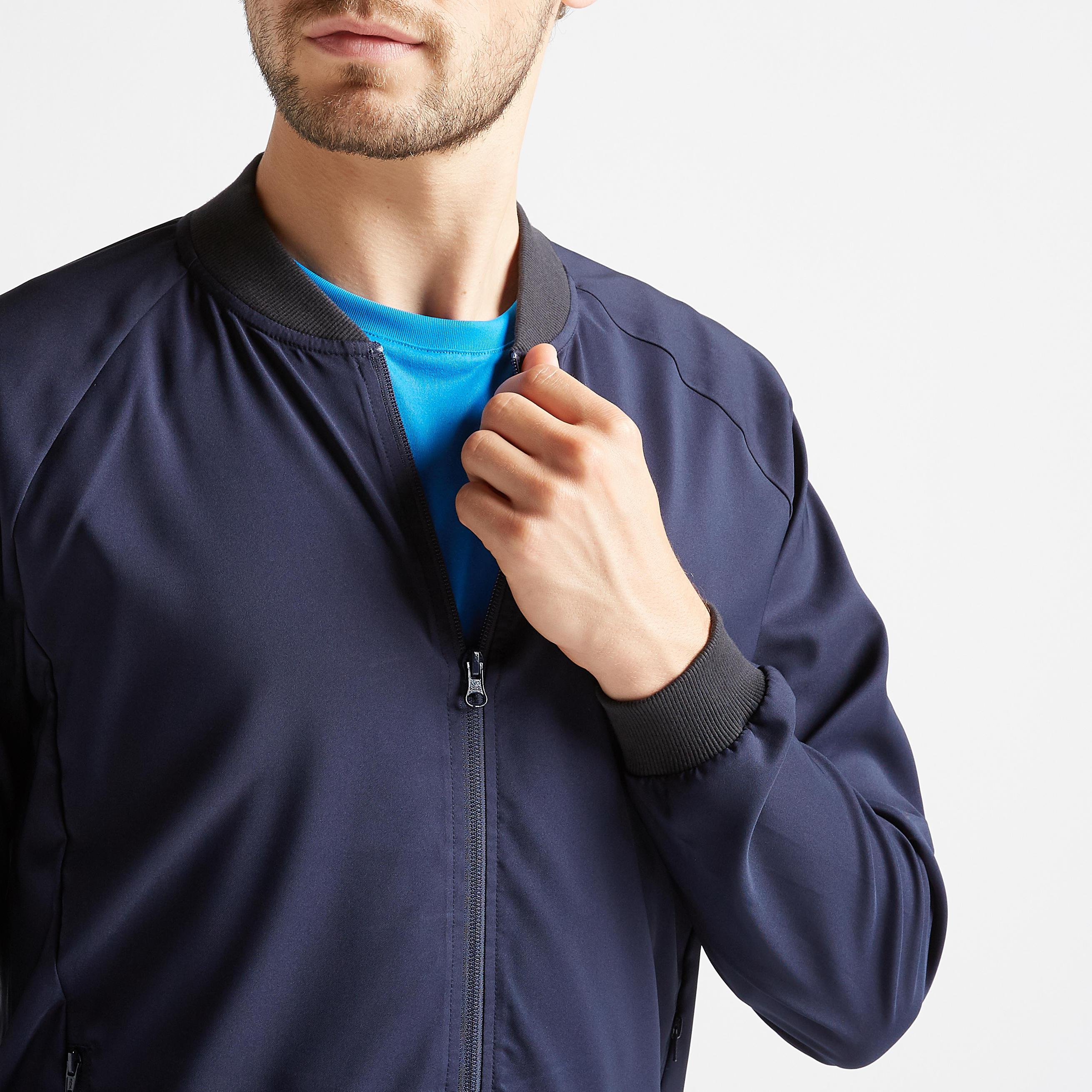 FVE 100 Fitness Cardio Training Jacket - Navy - Decathlon