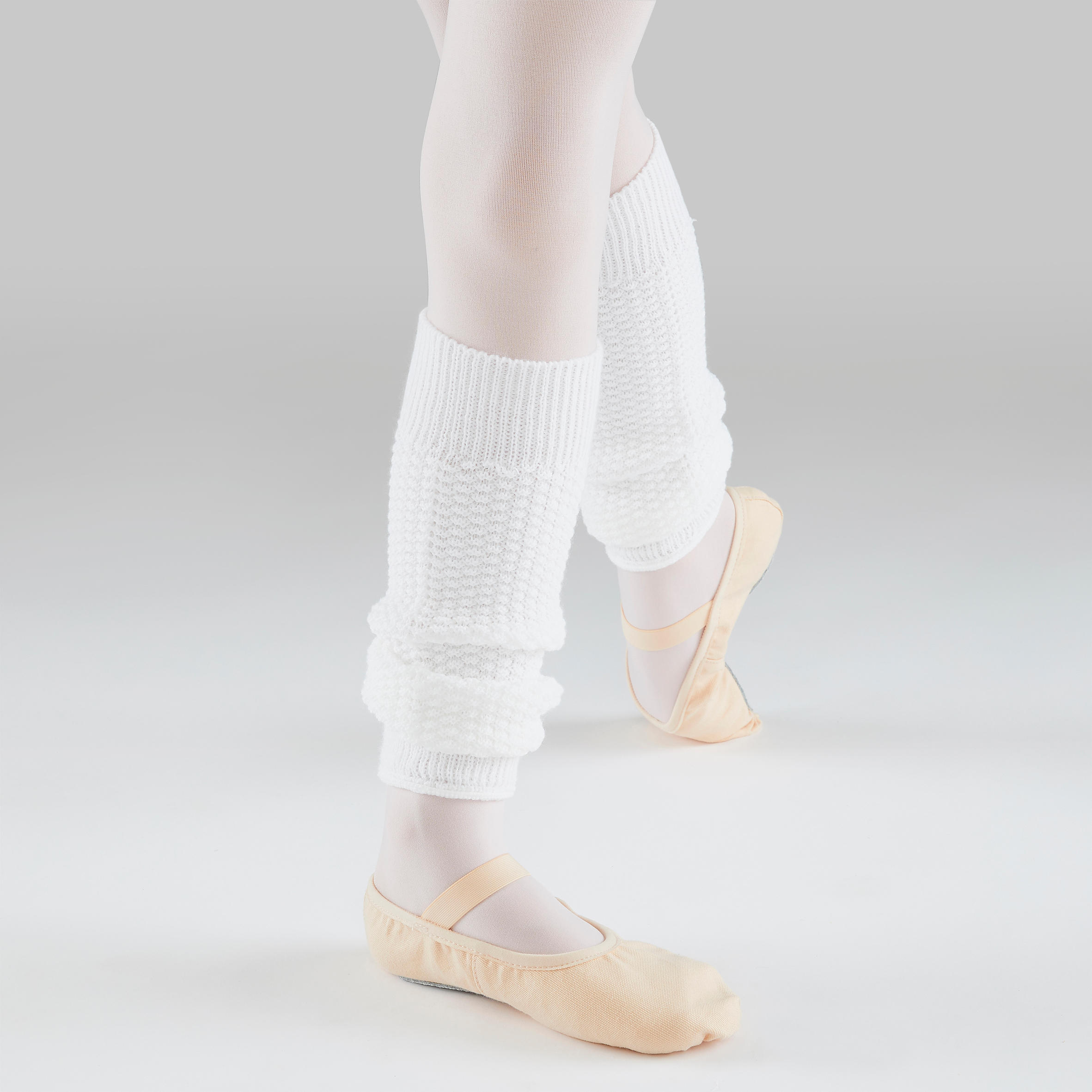 Girls' Ballet and Modern Dance Leg Warmers - White - Decathlon