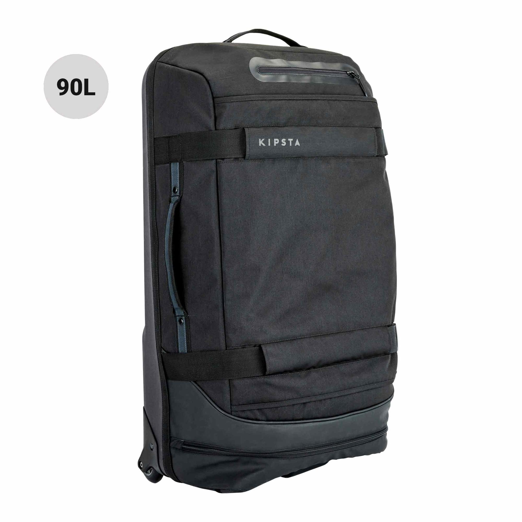 Sac à roulettes trolley - valise Intensif 90 litres noire | Kipsta by ...