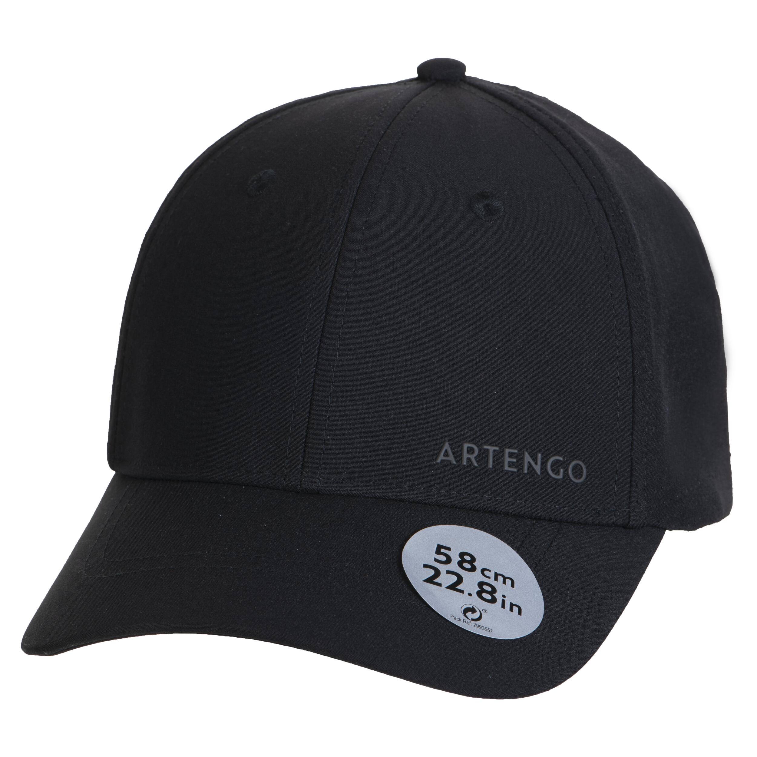 Tennis Cap TC 900 58 cm - Black - Black‎, Black‎, Carbon grey ...