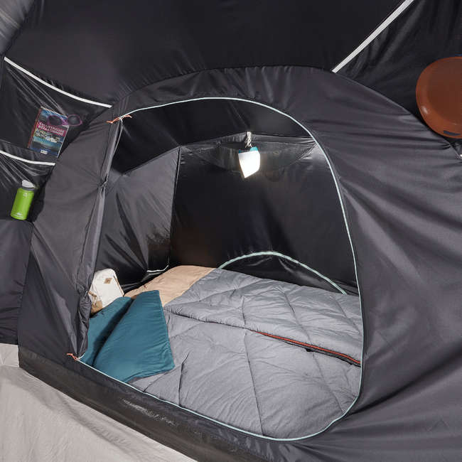 ПАЛАТКА С РЕЙКИ ЗА КЪМПИНГ ARPENAZ 4.2 F&B, 2 СПАЛНИ, 4-МЕСТНА QUECHUA ...