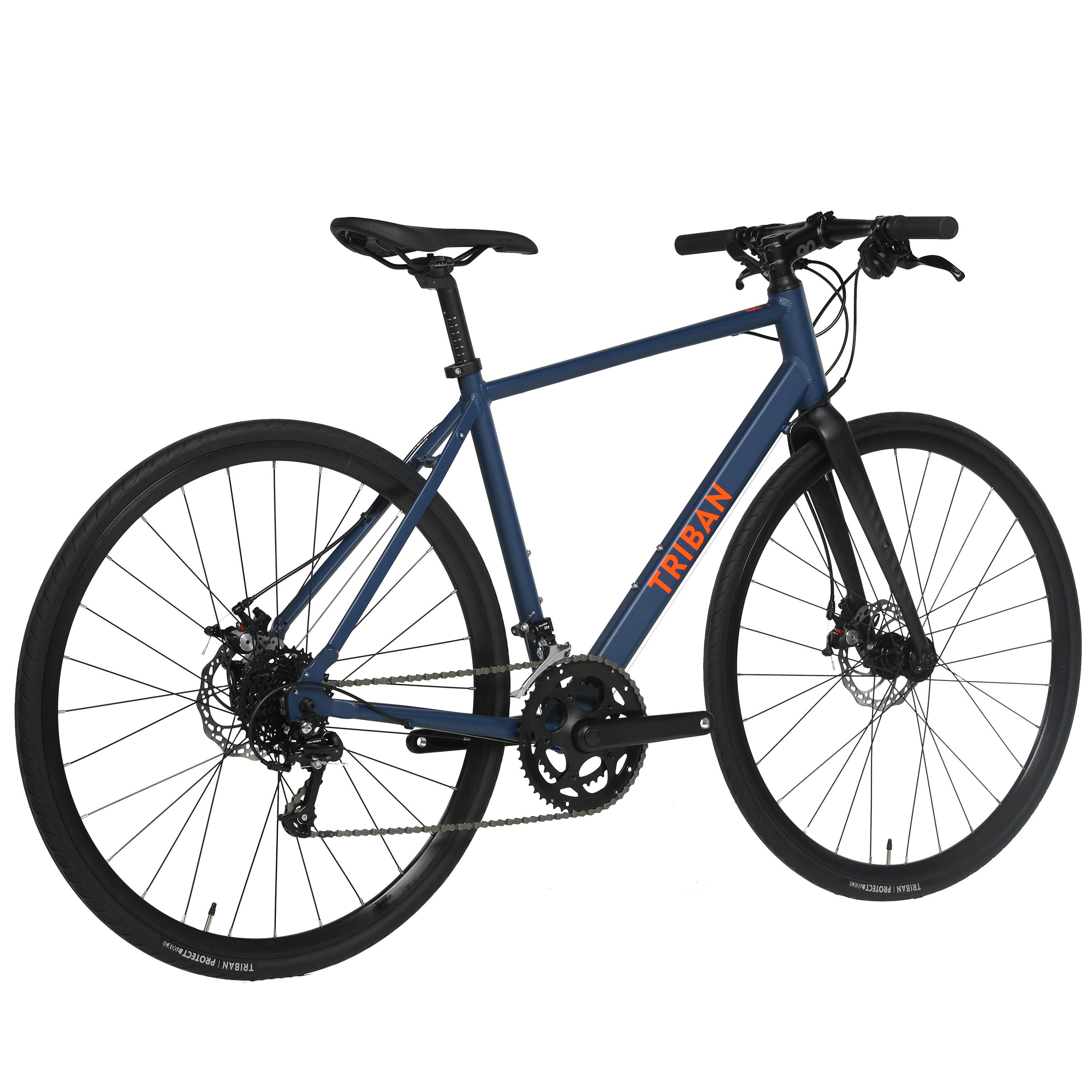Triban Rc120 Disc Brake 8spd Road Bike - Dark Blue