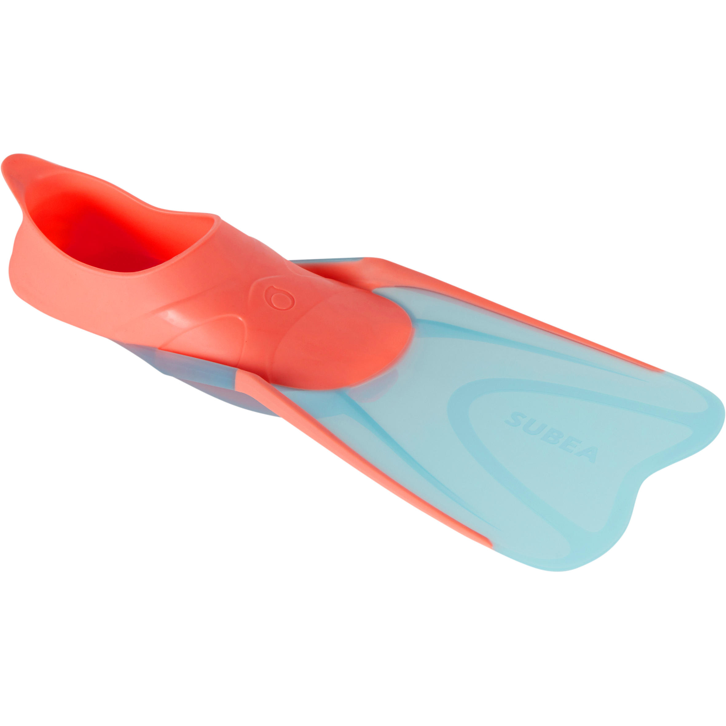 Diving Fins - FF 100 Turquoise and Coral - Decathlon