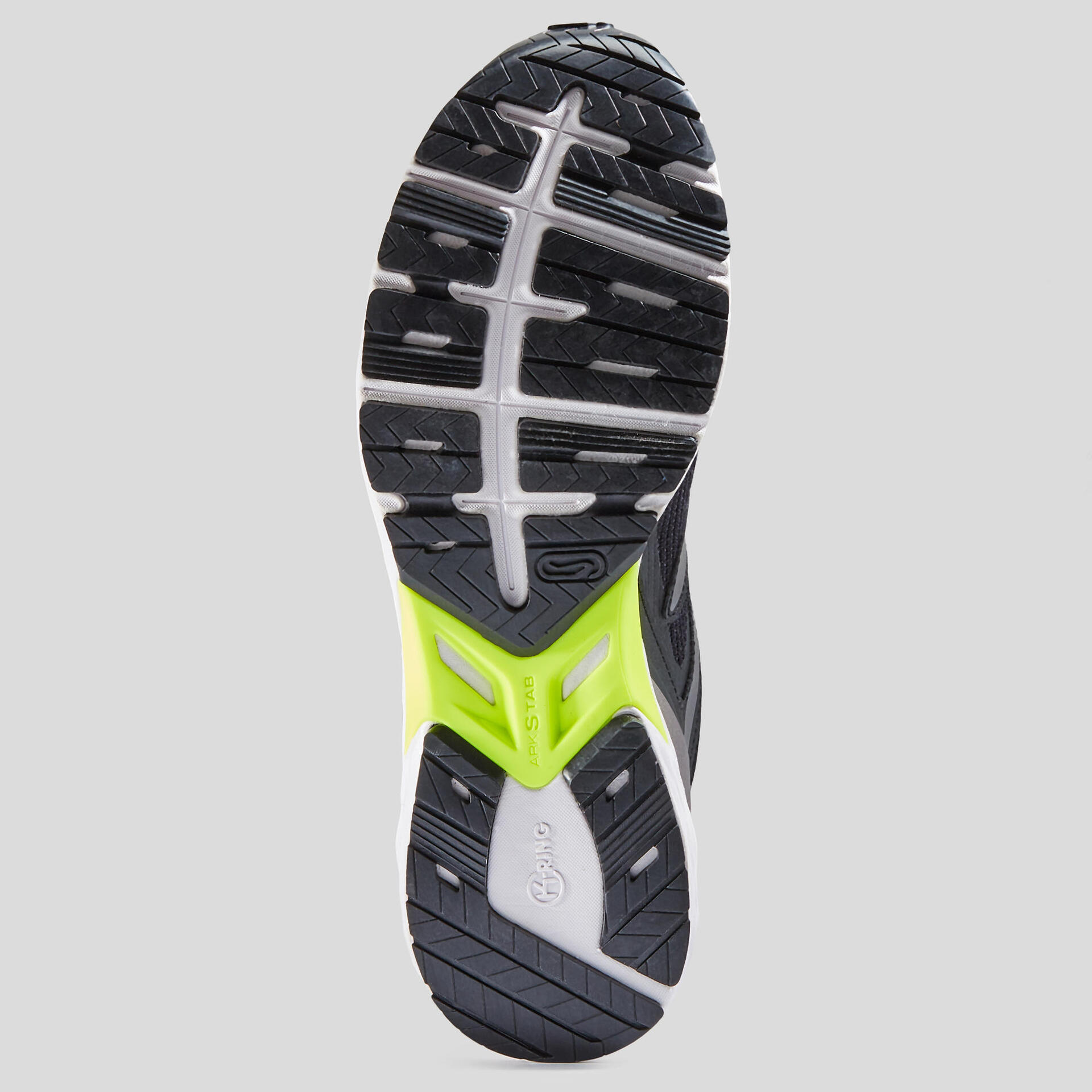 MEN'S KIPRUN LONG 2 RUNNING SHOES -BLACK/LIME GREEN