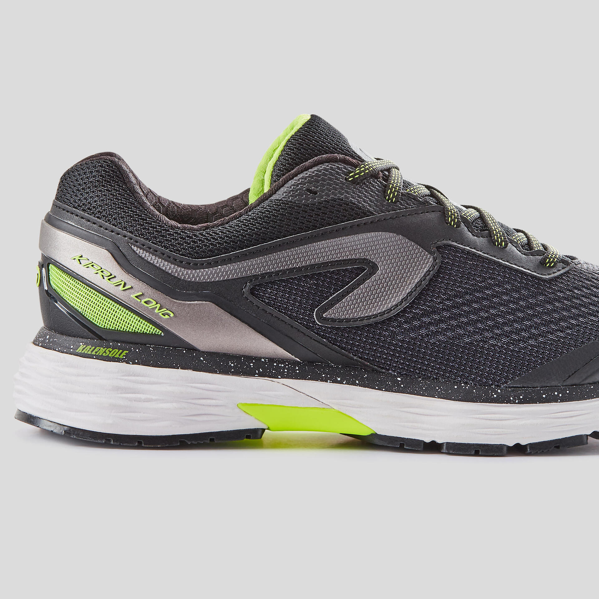 KIPRUN LONG 2 MEN'S RUNNING SHOES BLACK - YELLOW