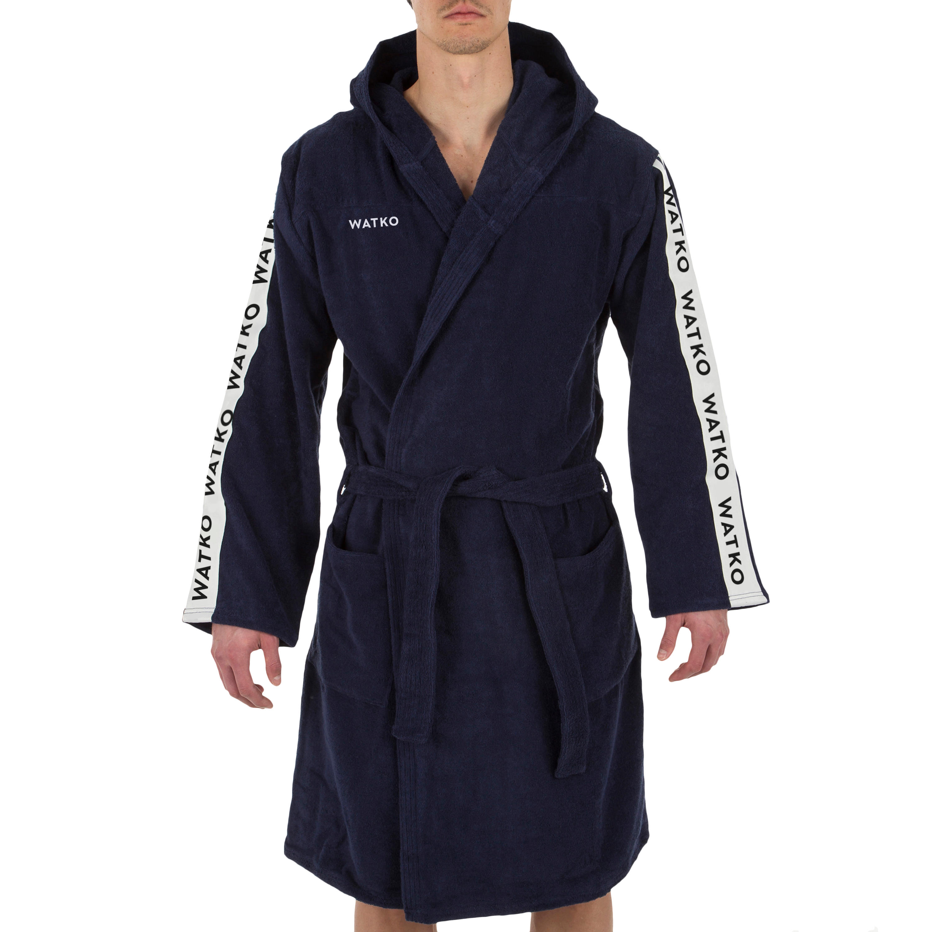MEN'S WATER POLO THICK COTTON BATHROBE 500 - NAVY BLUE NABAIJI | Decathlon