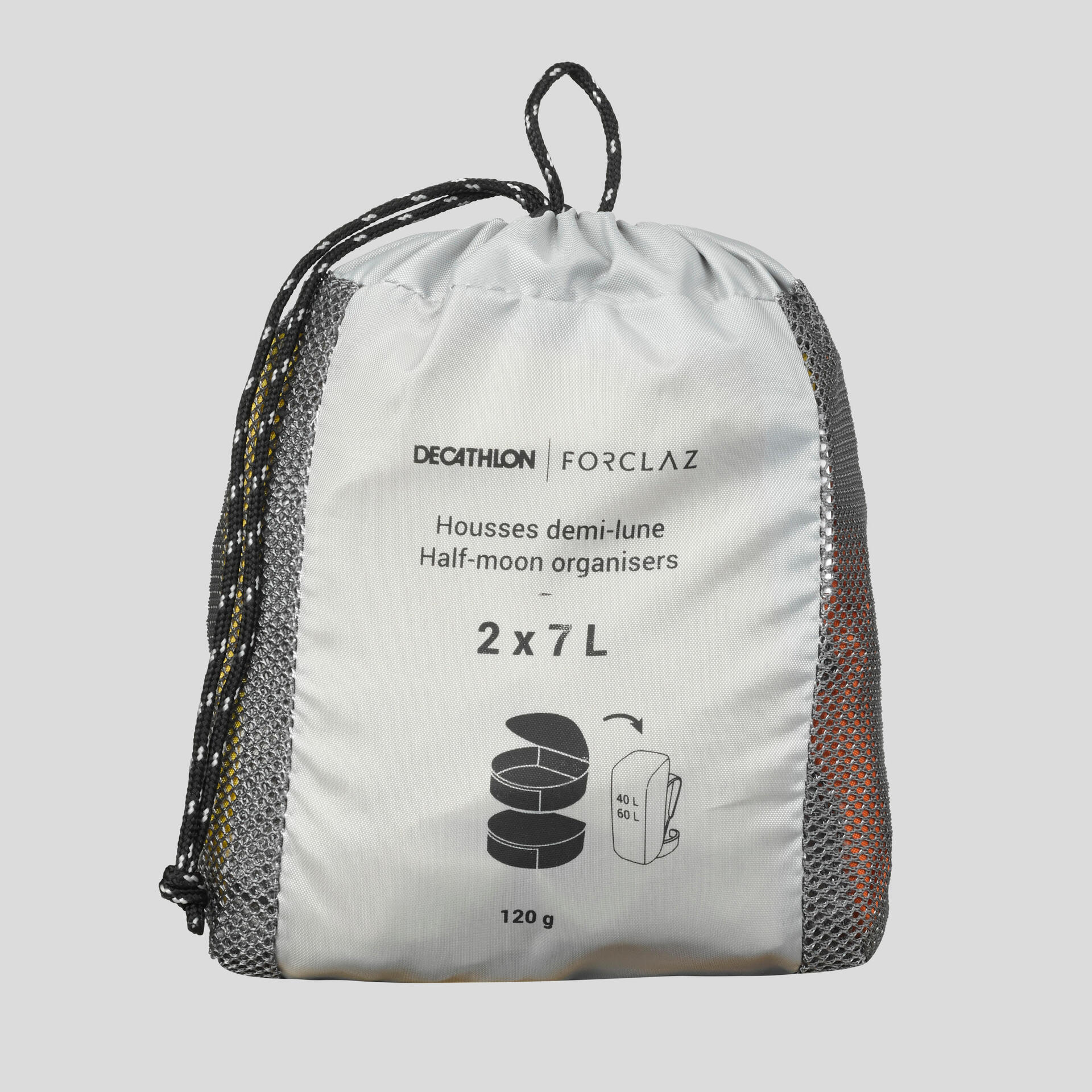Trekking 7L Half-Moon Storage Bag Forclaz 2-Pack