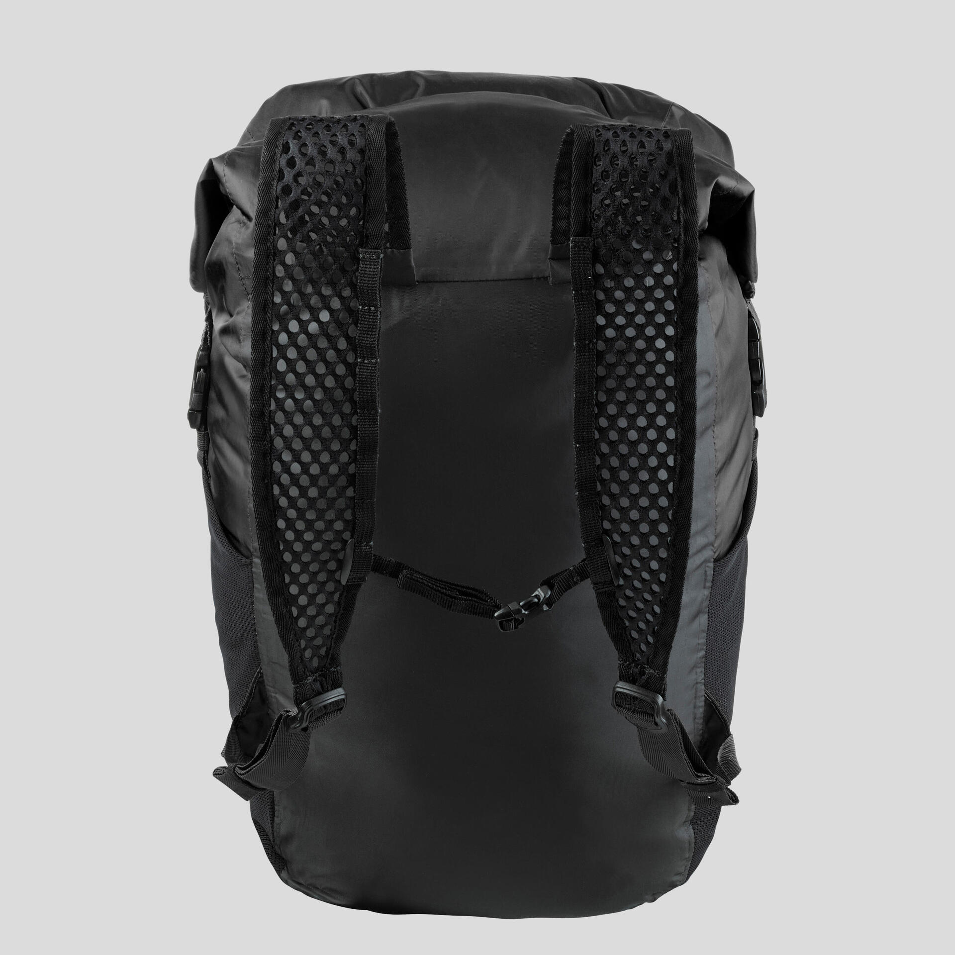 20L Foldable Waterproof Hiking Backpack - TRAVEL 100 - Black