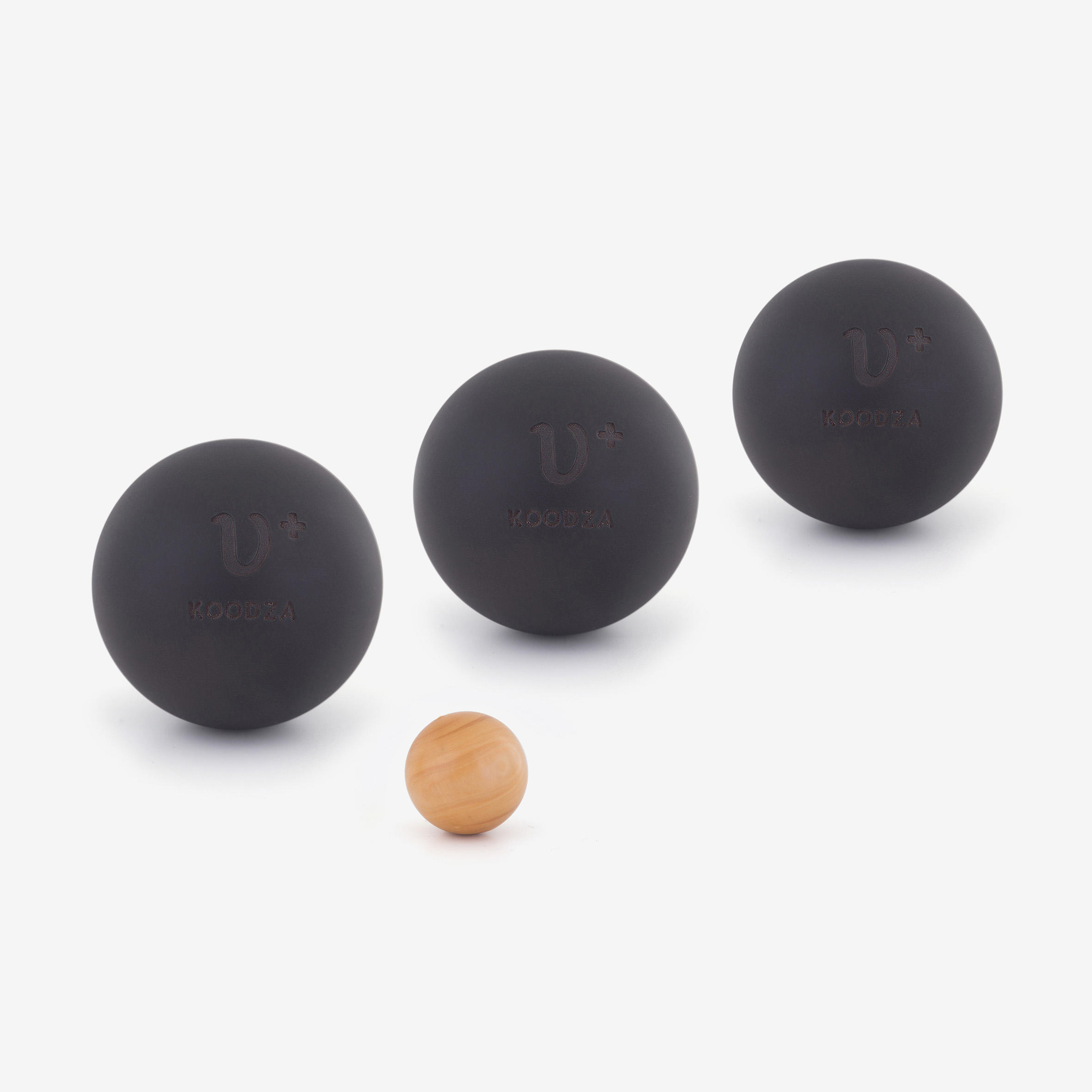 3 UPSILON+ SOFT COMPETITION PETANQUE BOULES - BLACK GEOLOGIC | Decathlon