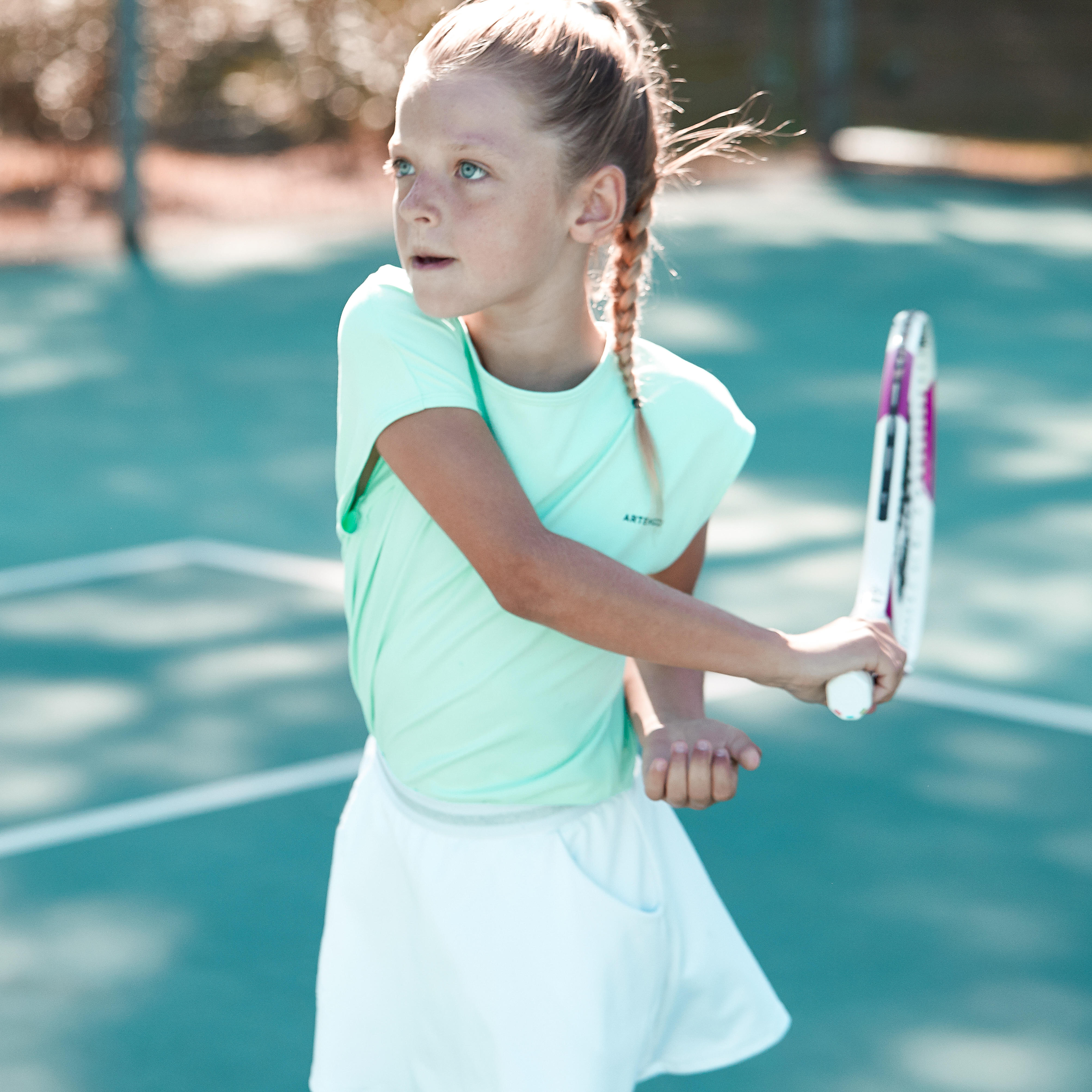 Girls' Tennis Skirt - TSK 500 White - Snow white - Artengo - Decathlon