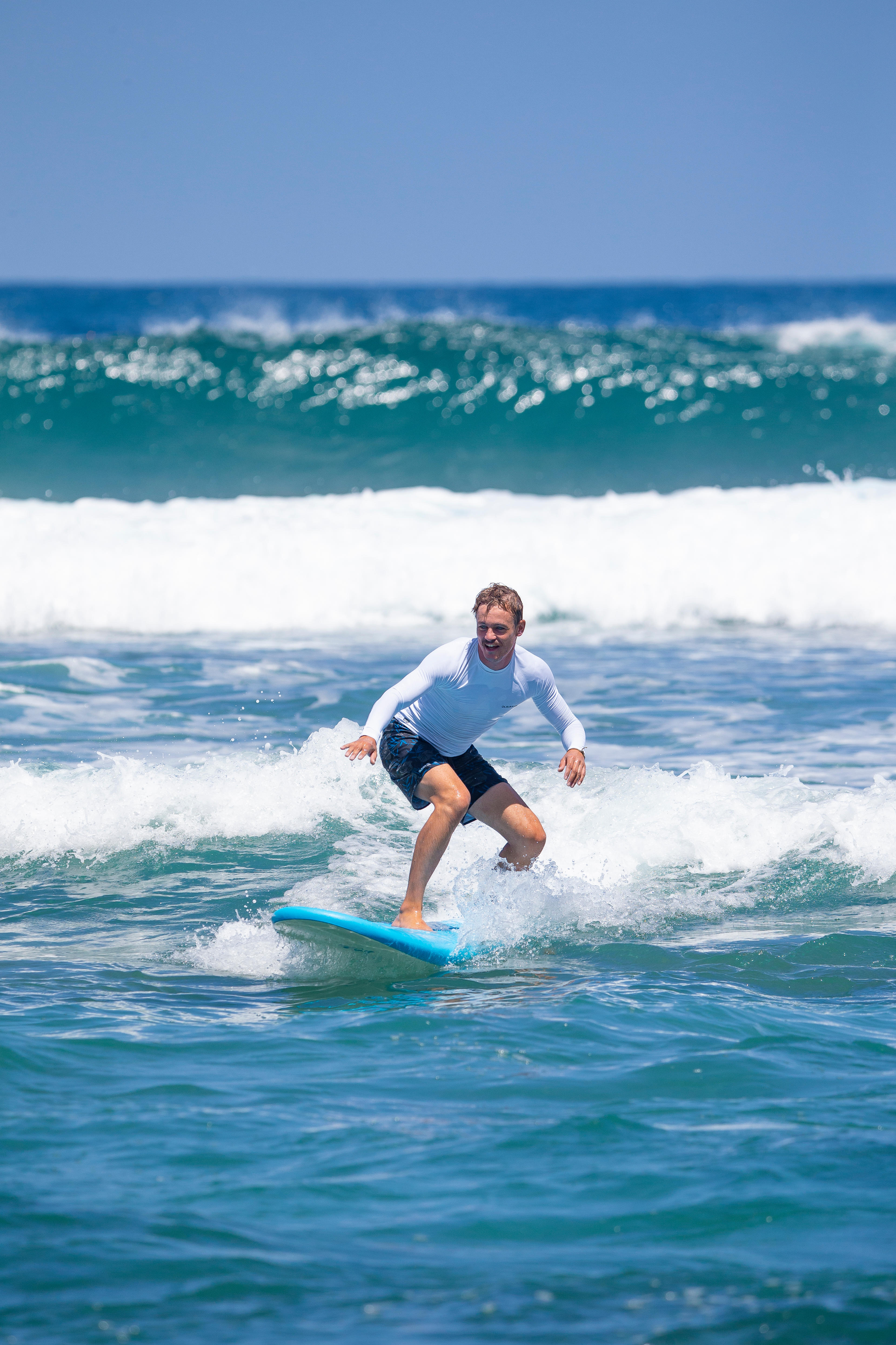 Men’s Anti-UV Surf Rash Guard - 100 White - Snow white - Olaian - Decathlon