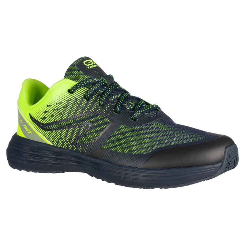 AT 500 KIPRUN FAST KIDS' ATHLETICS SHOES - NAVY/YELLOW - Decathlon