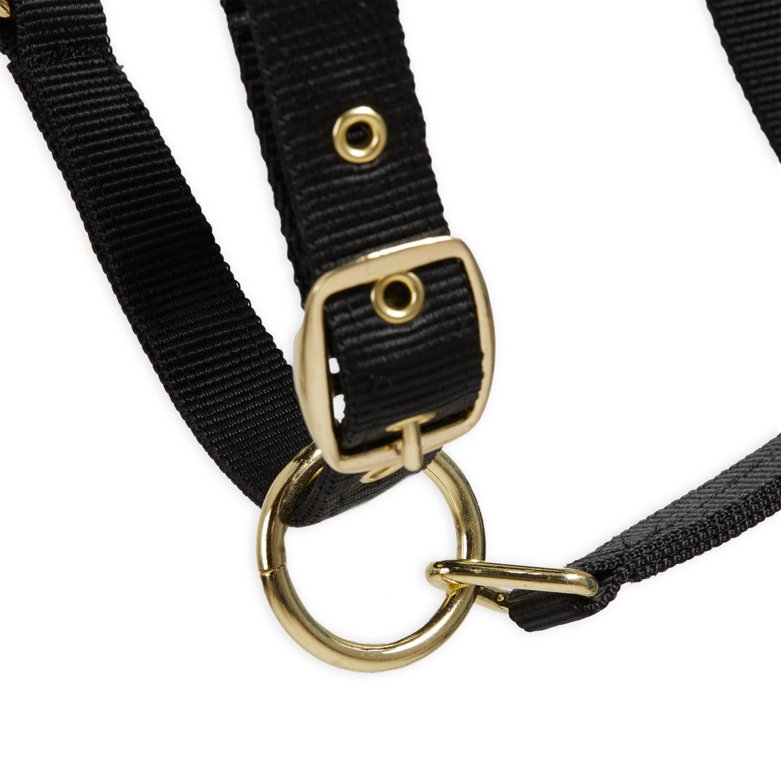 Horse Riding Synthetic Sheepskin Halter - Black/Gold - smoked black ...