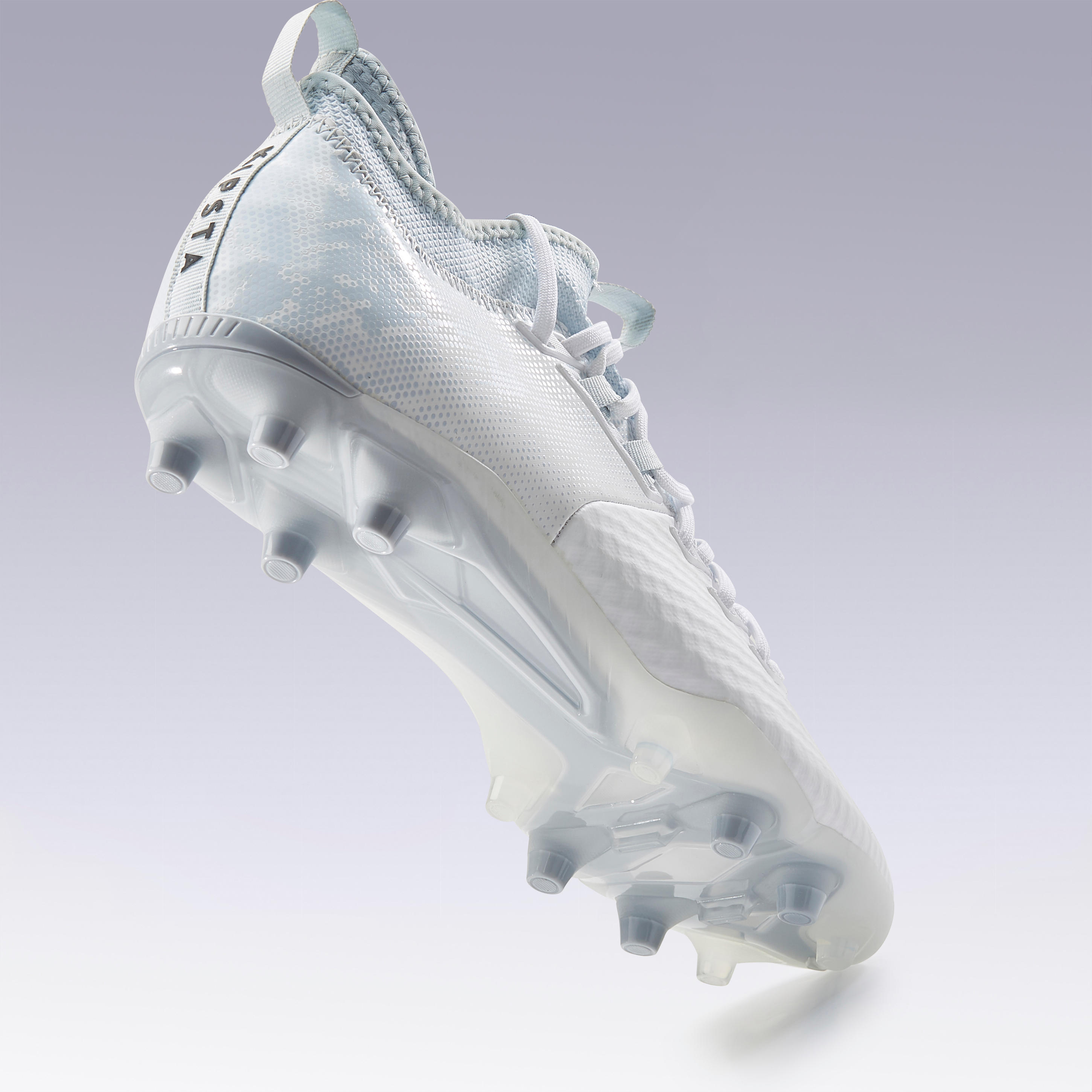 Adult Firm Ground Football Boots Agility 900 Mesh MiD - White - Decathlon