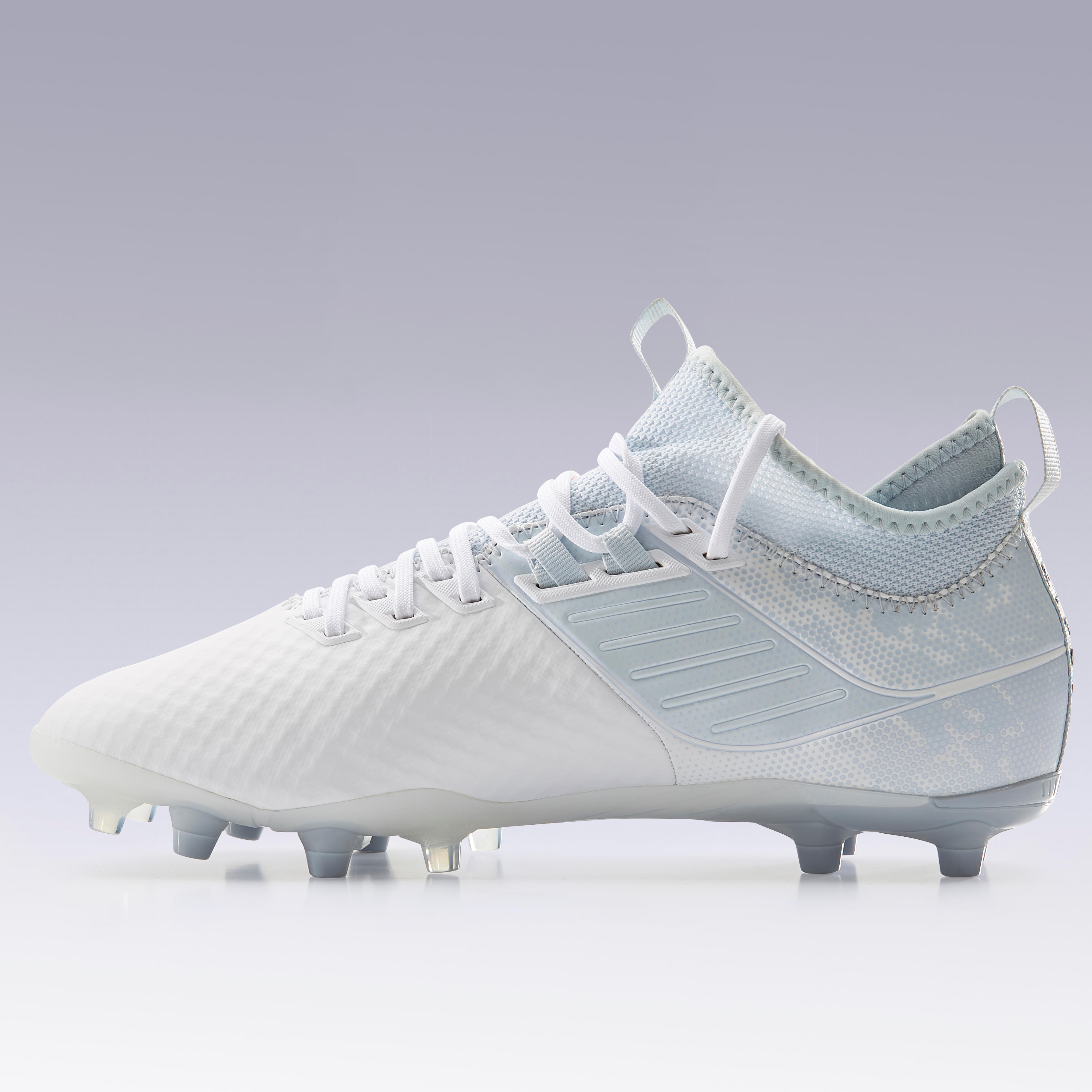 Adult Firm Ground Football Boots Agility 900 Mesh MiD - White - Decathlon