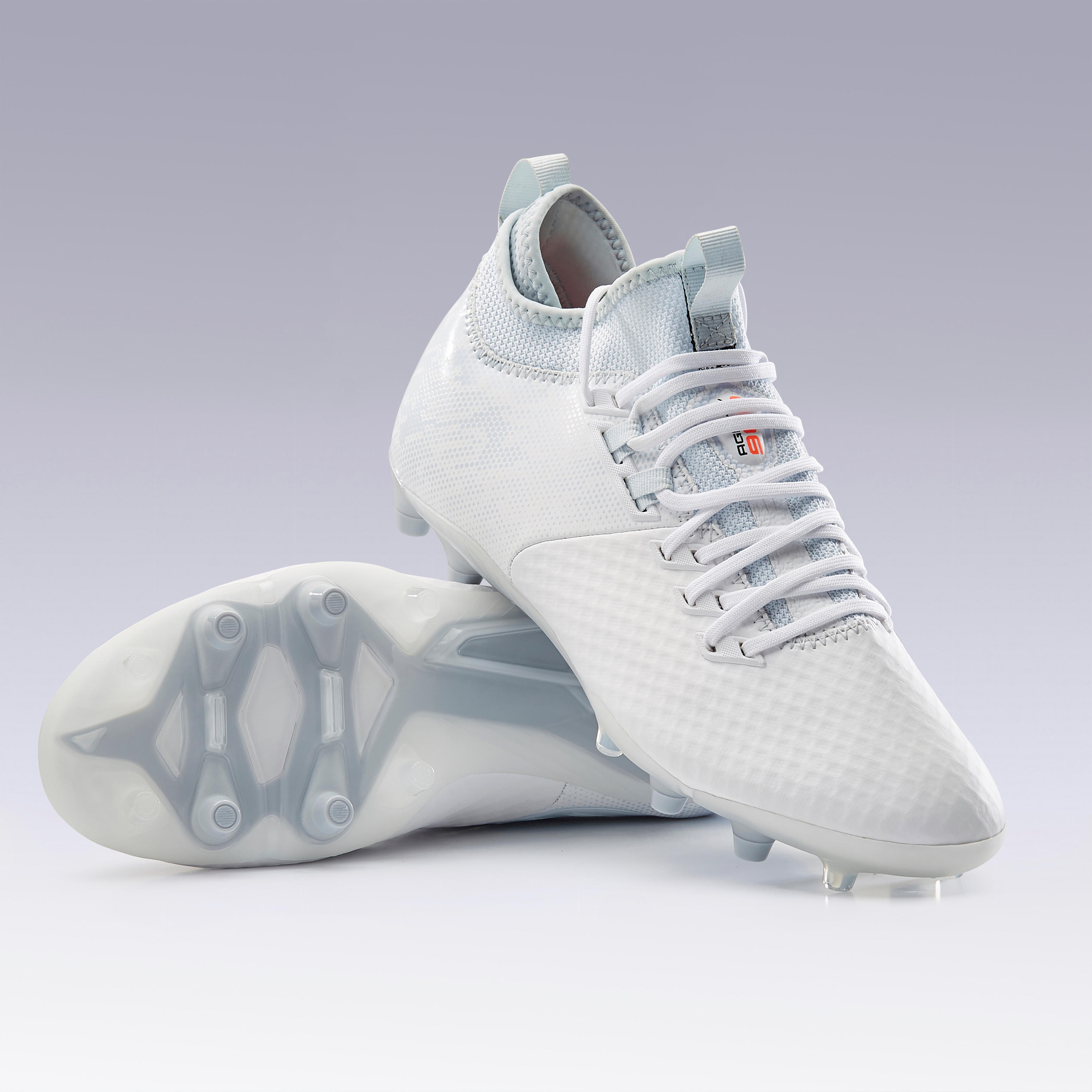 Adult Firm Ground Football Boots Agility 900 Mesh MiD - White - Decathlon
