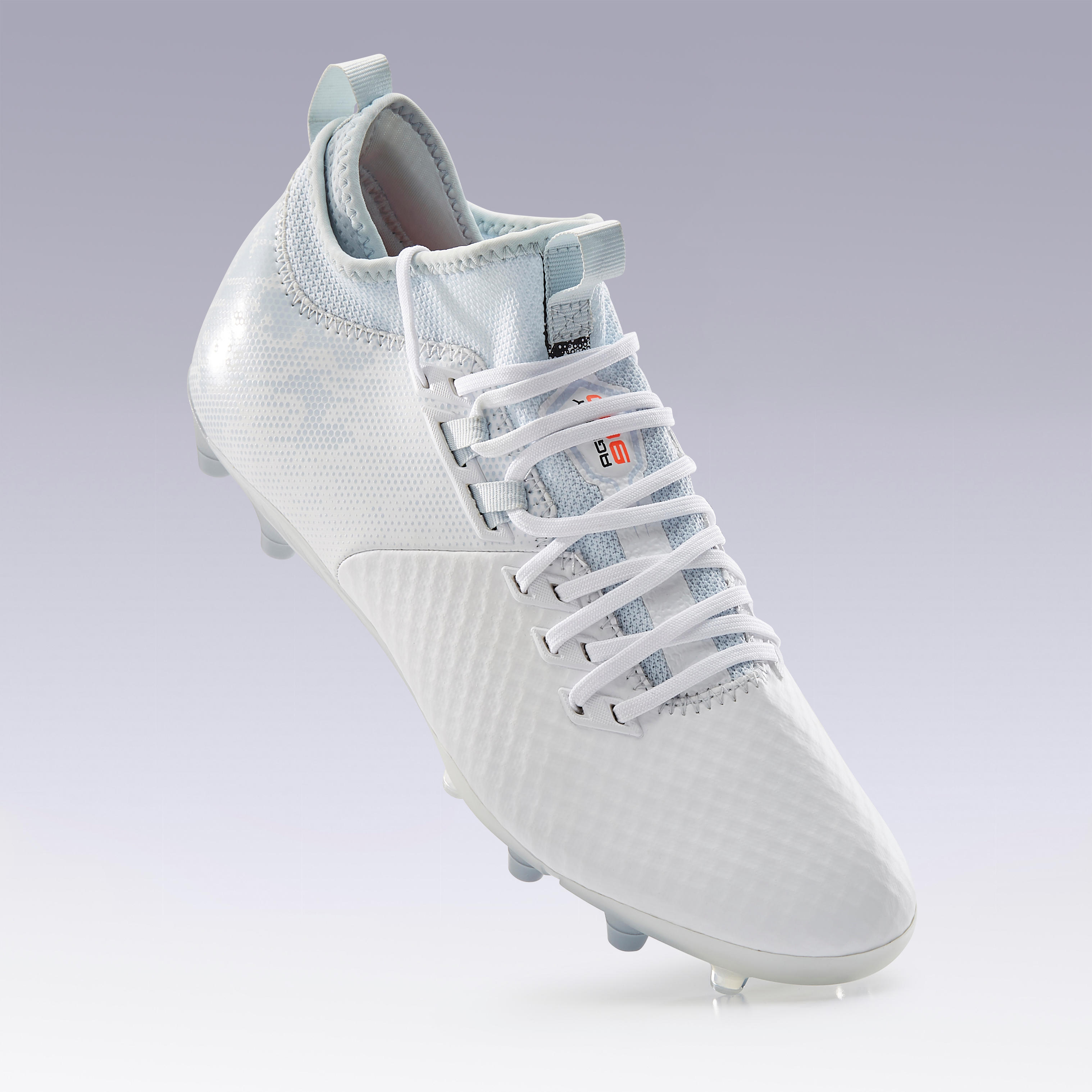 Adult Firm Ground Football Boots Agility 900 Mesh MiD - White - Decathlon