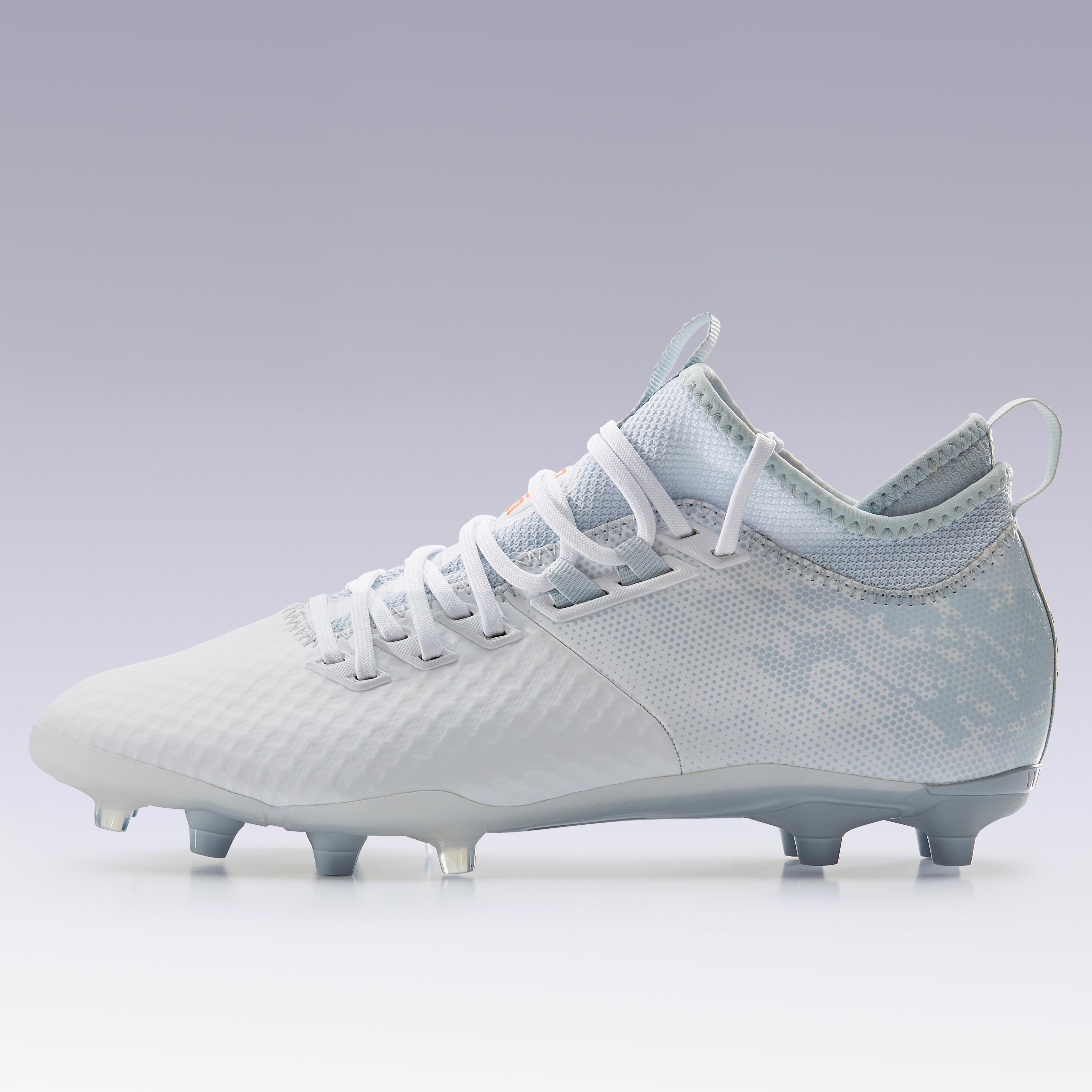 Adult Firm Ground Football Boots Agility 900 Mesh MiD - White - Decathlon