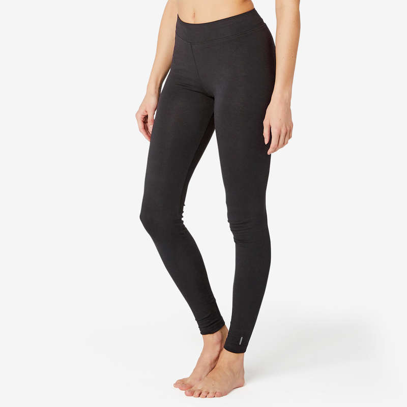 Jogginghose Fit 500 Slim Sport Pilates Sanfte Gym Damen Schwarz Nyamba