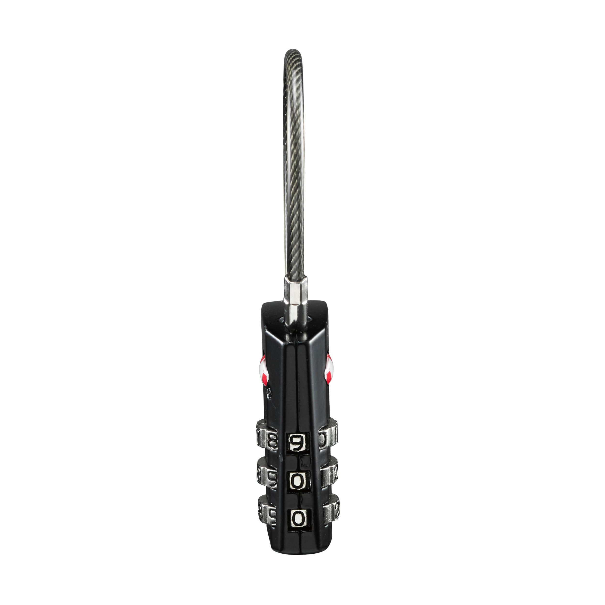Cable travel combination lock, Travel TSA - Black - Decathlon
