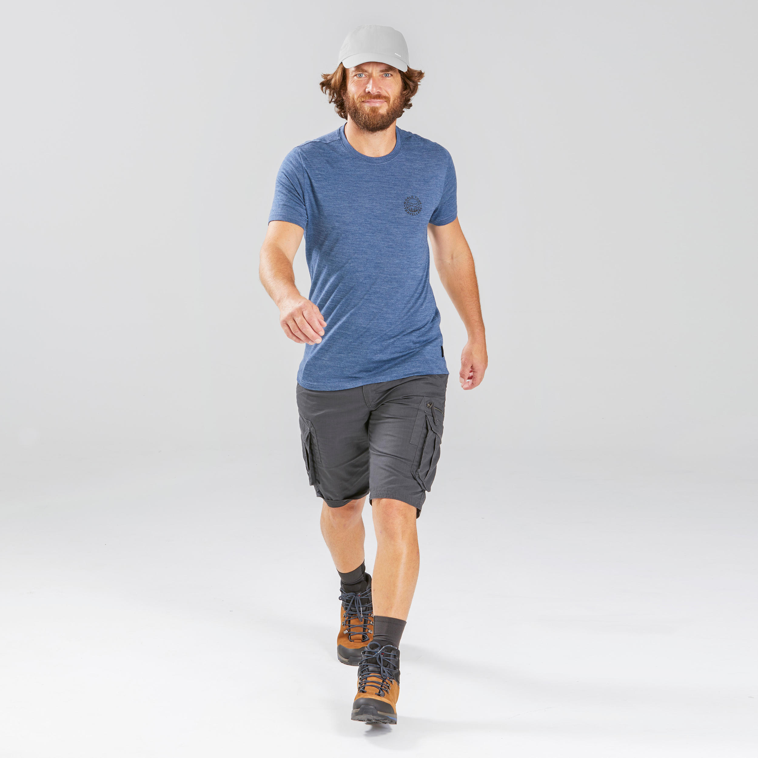 Trekking Cap Forclaz Travel 100 - Light Grey