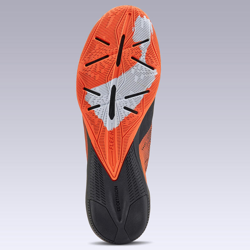Kids' Futsal Shoes Ginka 900 Mid - Orange IMVISO - Decathlon